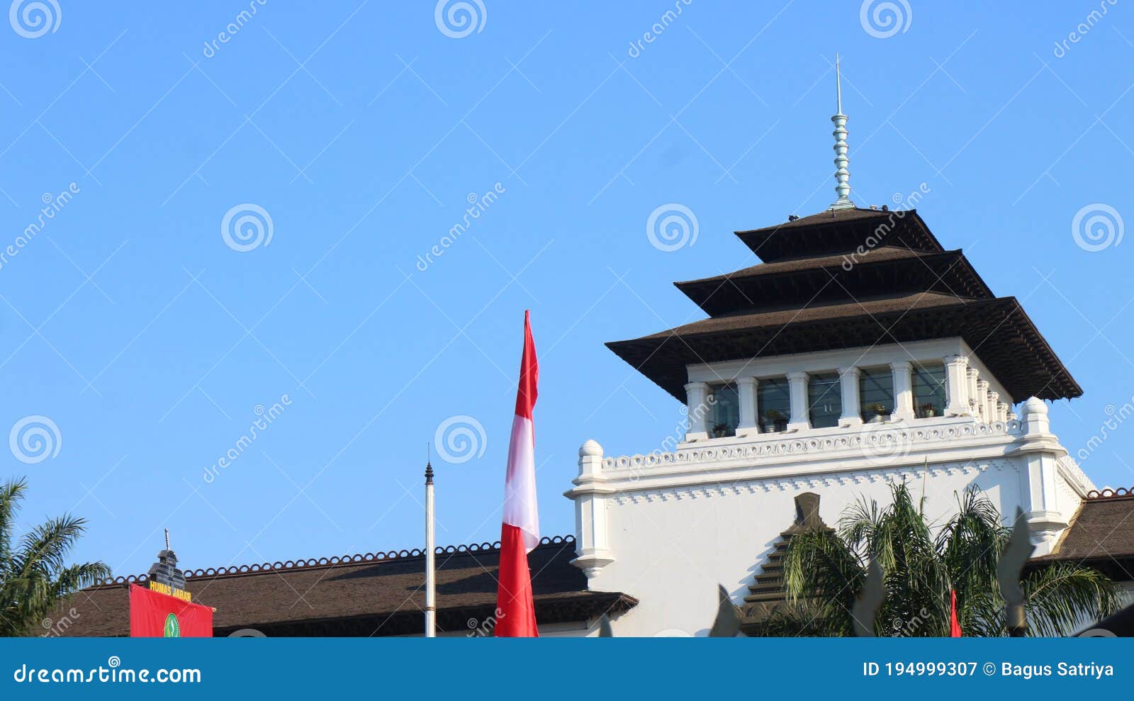 Gedung Sate a Government Building at West Java, Indonesia, with Blue ...
