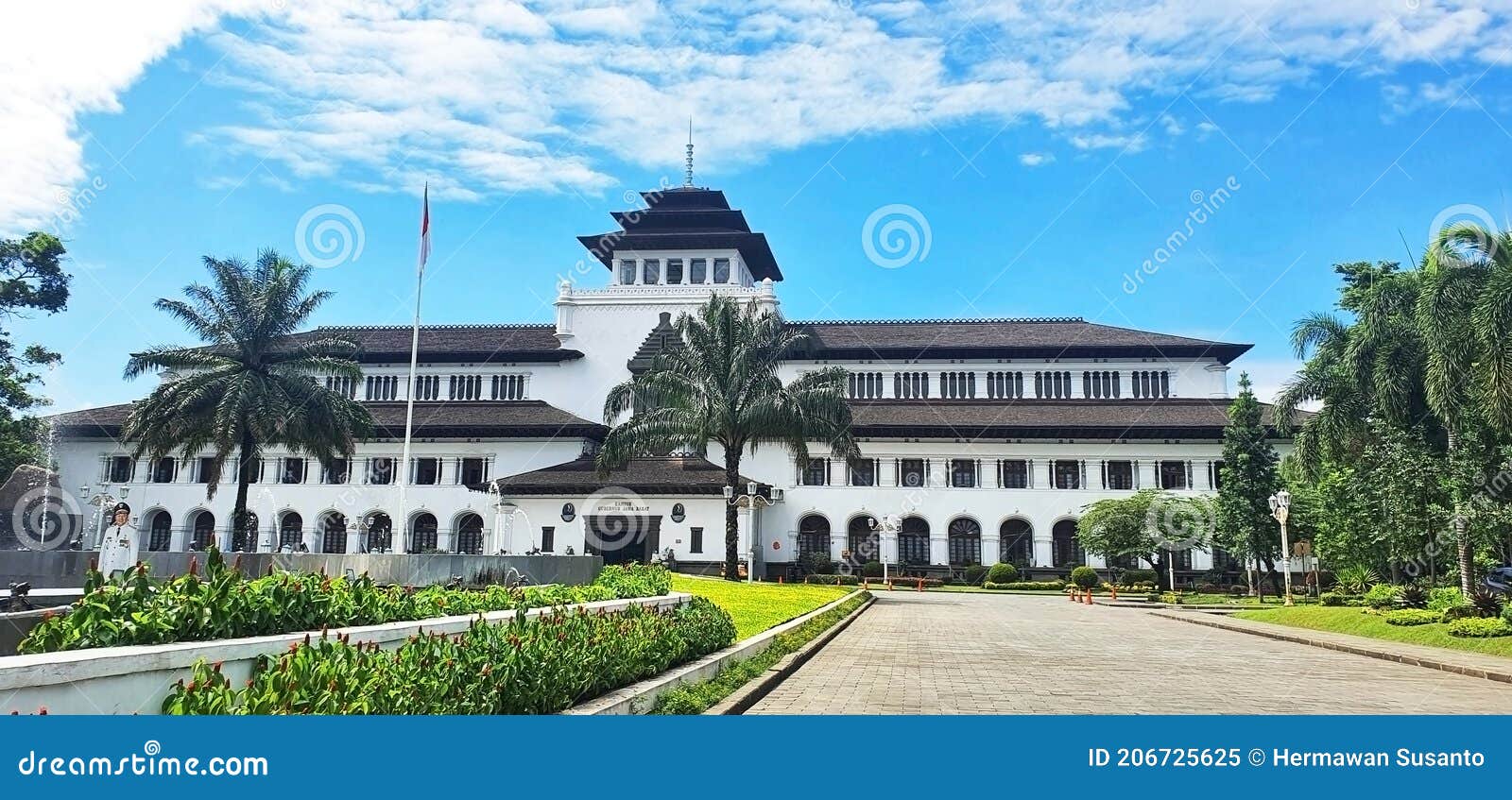 Gedung Sate, Governor Building at Bandung Editorial Image - Image of ...