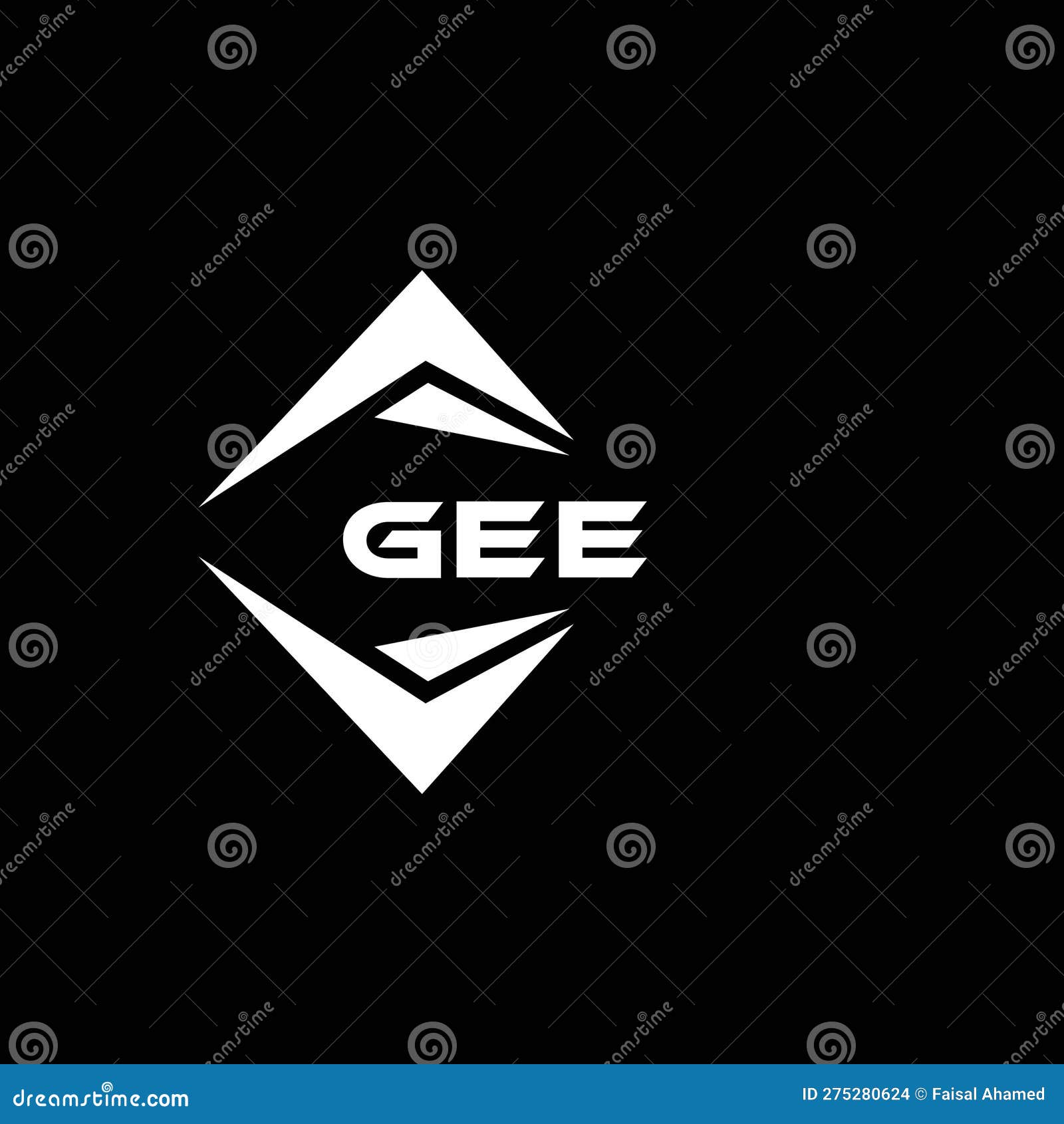 GEE Abstract Technology Logo Design on Black Background. GEE Creative ...