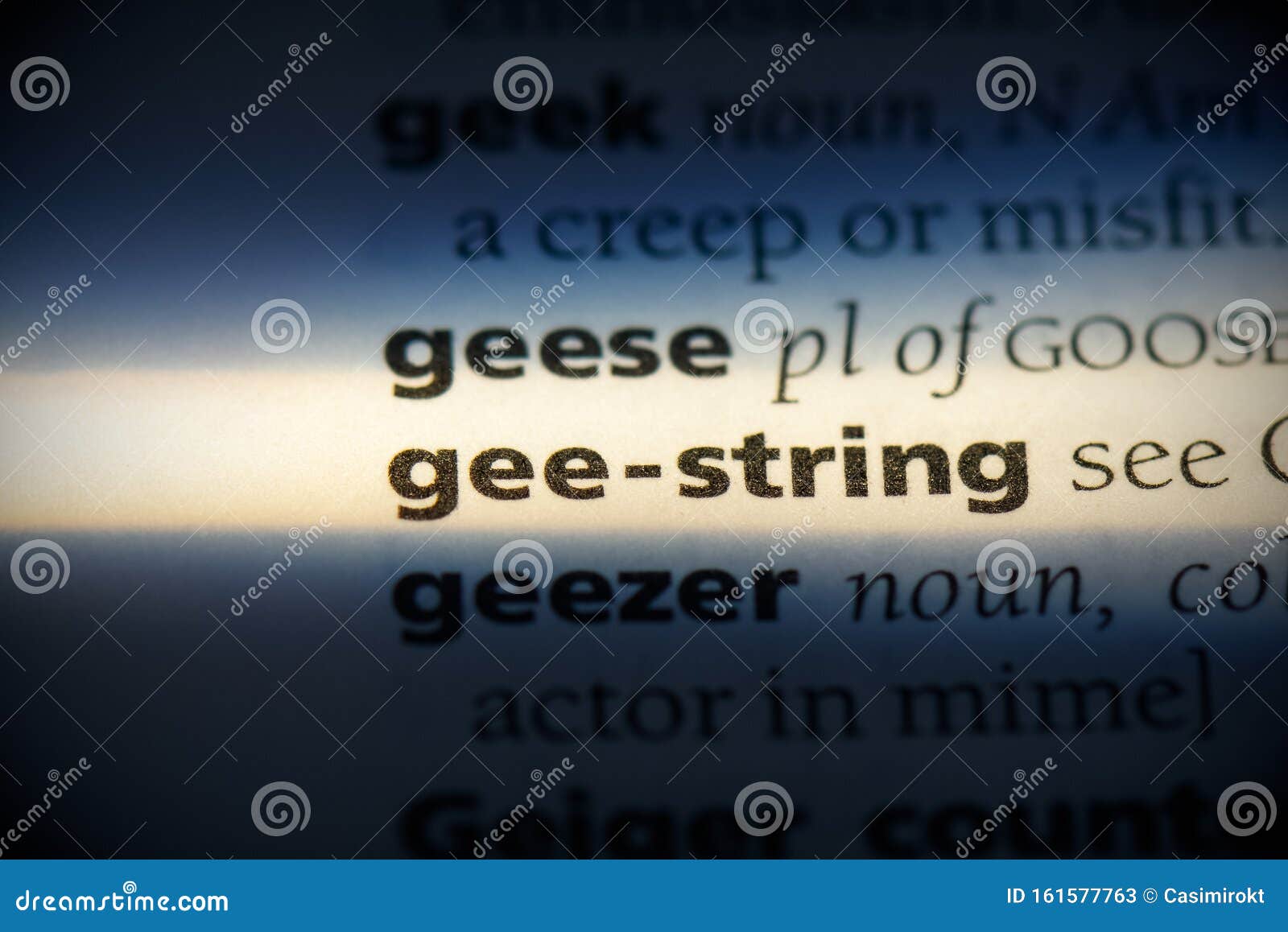 Gee-string stock image. Image of closeup, learn, definition - 161577763