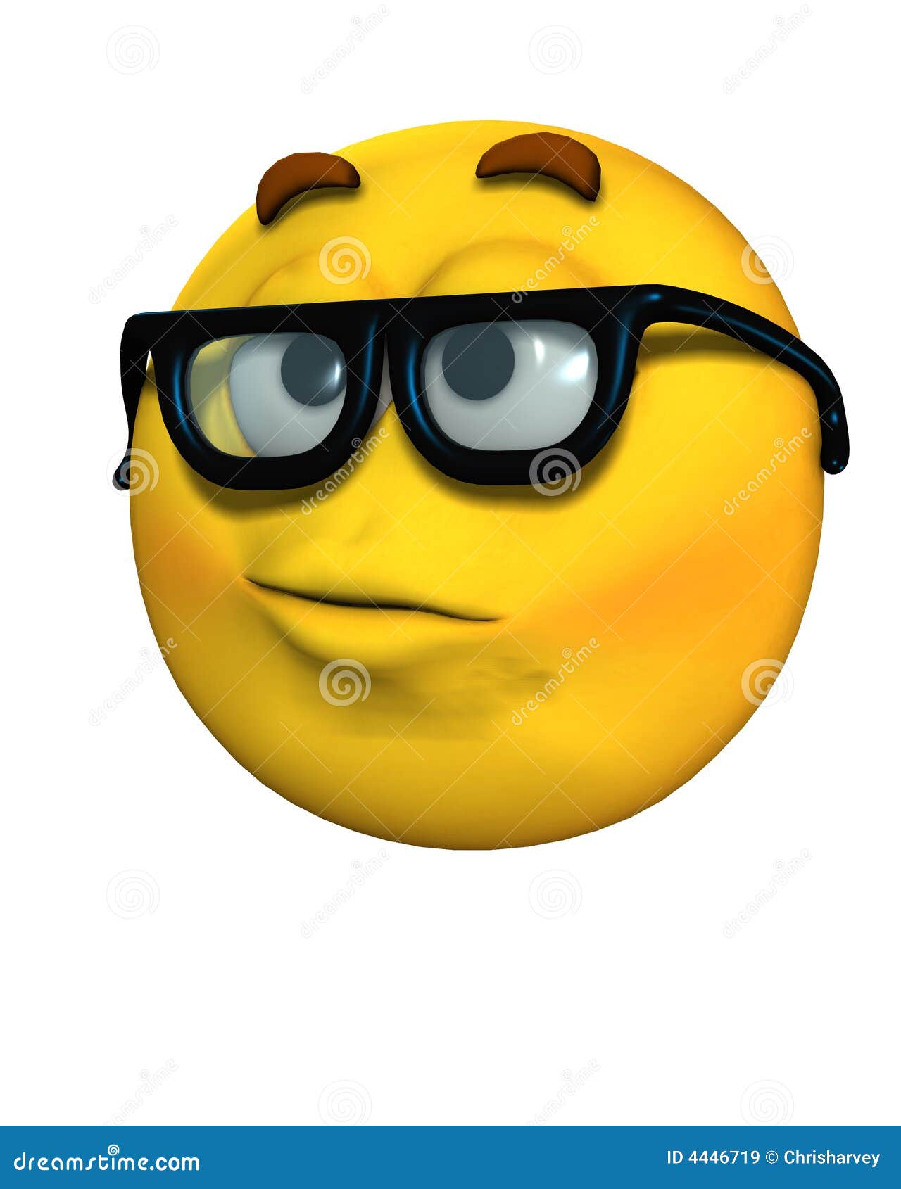 Geek Clever Emoticon Icon Cartoon Vector | CartoonDealer.com #143946777