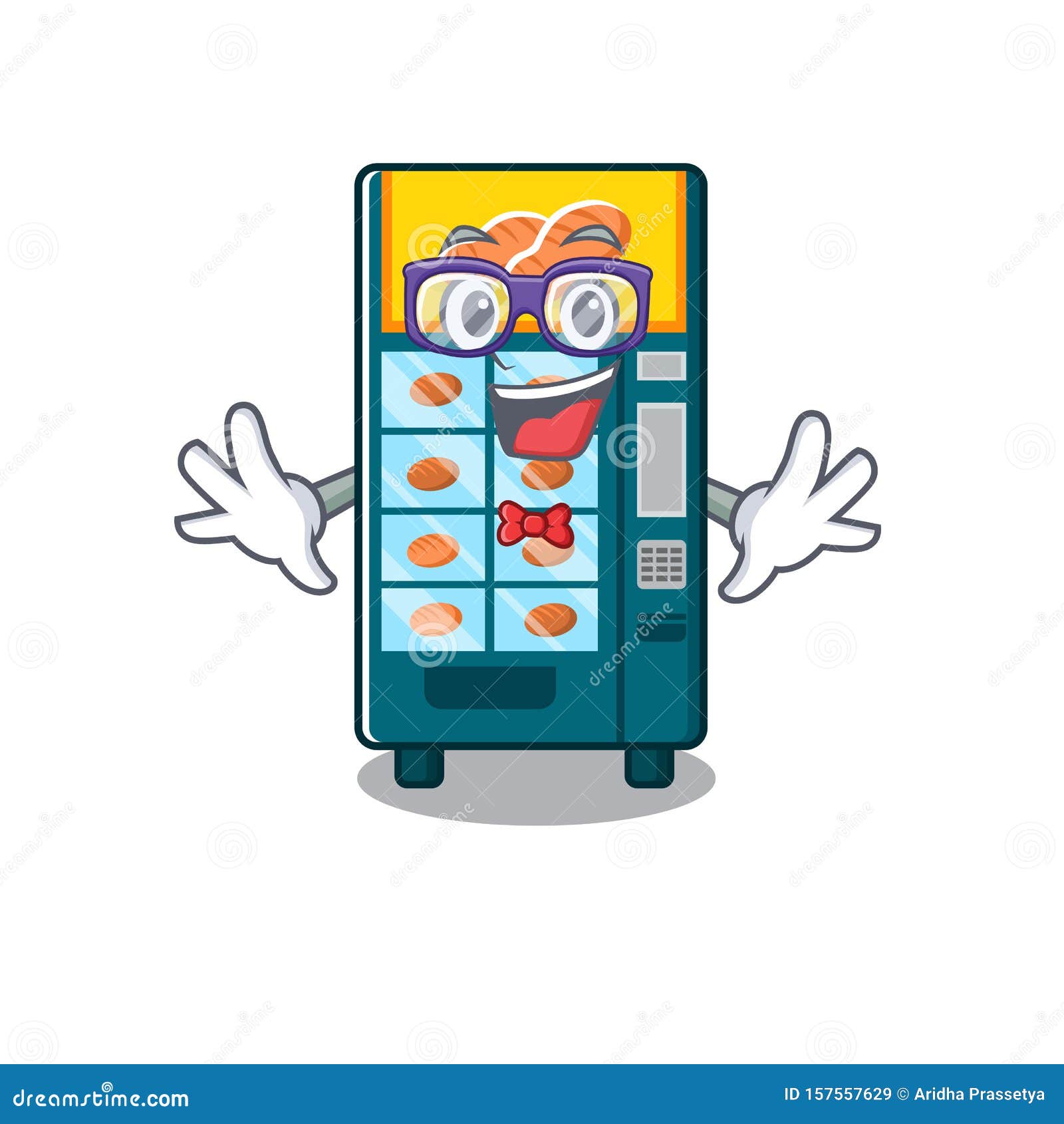 Geek Bakery Vending Machine in Character Shape Stock Vector ...