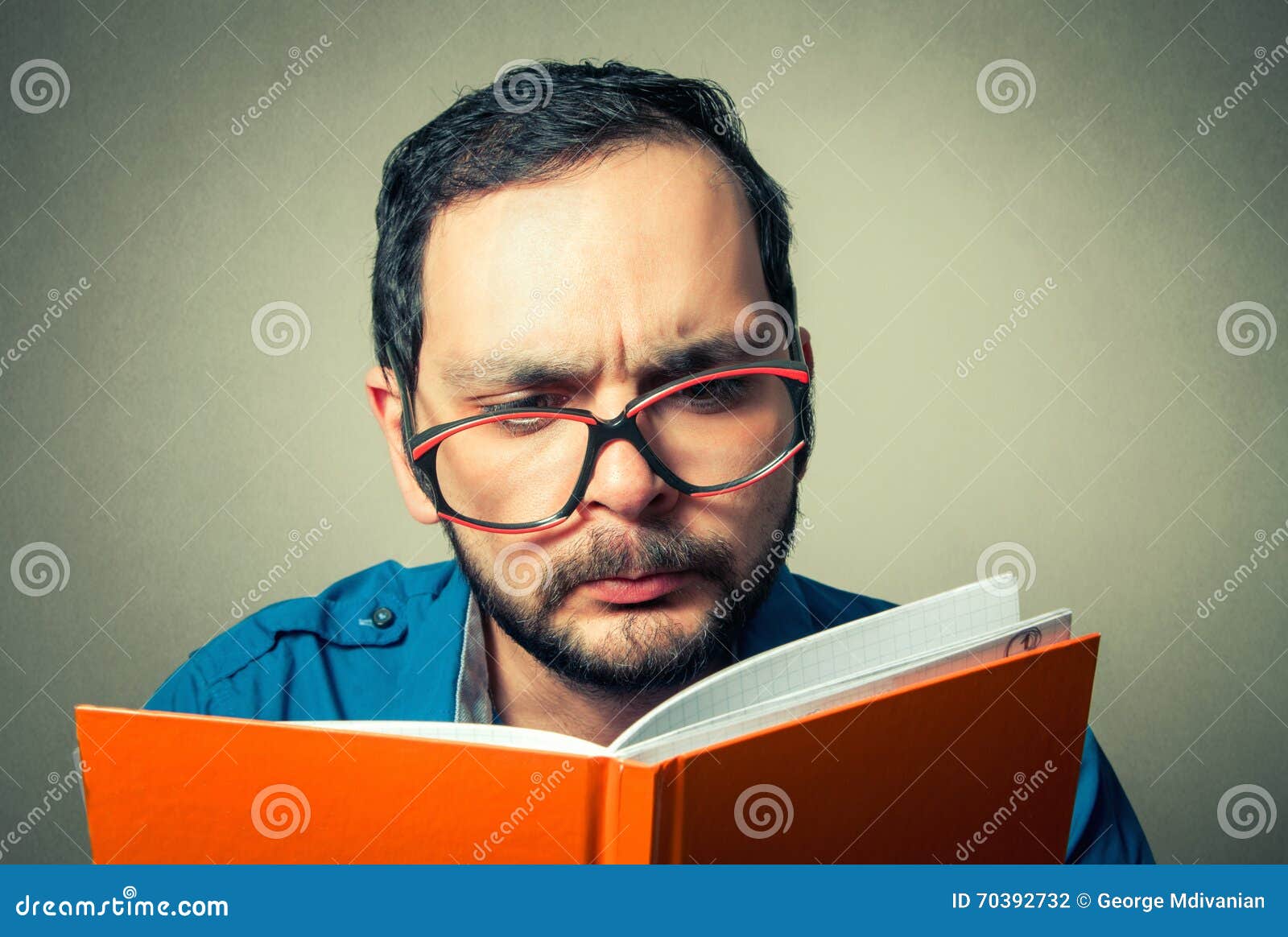 Geek with the beard stock photo. Image of isolated, casual - 70392732