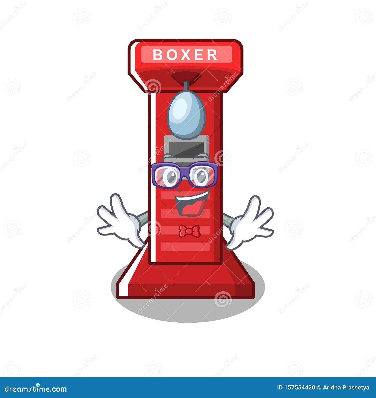 Geek Boxing Game Machine on the Cartoon Stock Vector - Illustration of ...