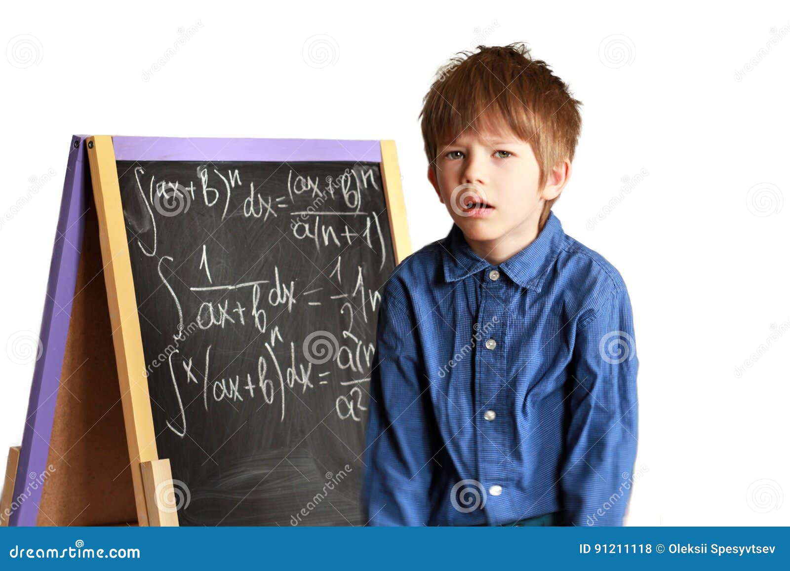 Geek Boy Tired Explaining Integrals Stock Photo - Image of calculations ...