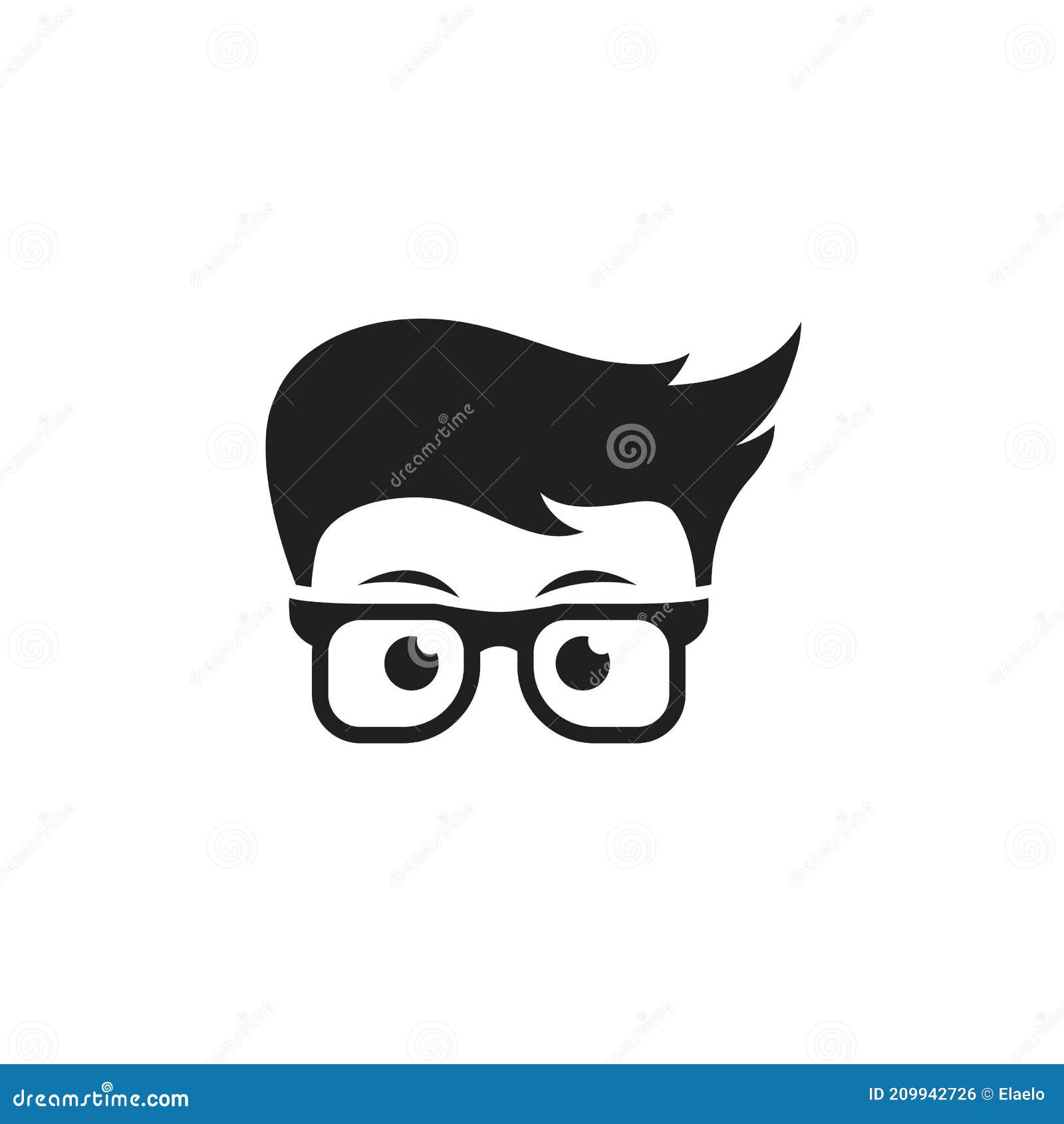Geek Boy Vector Icon Design Stock Vector - Illustration of geek ...