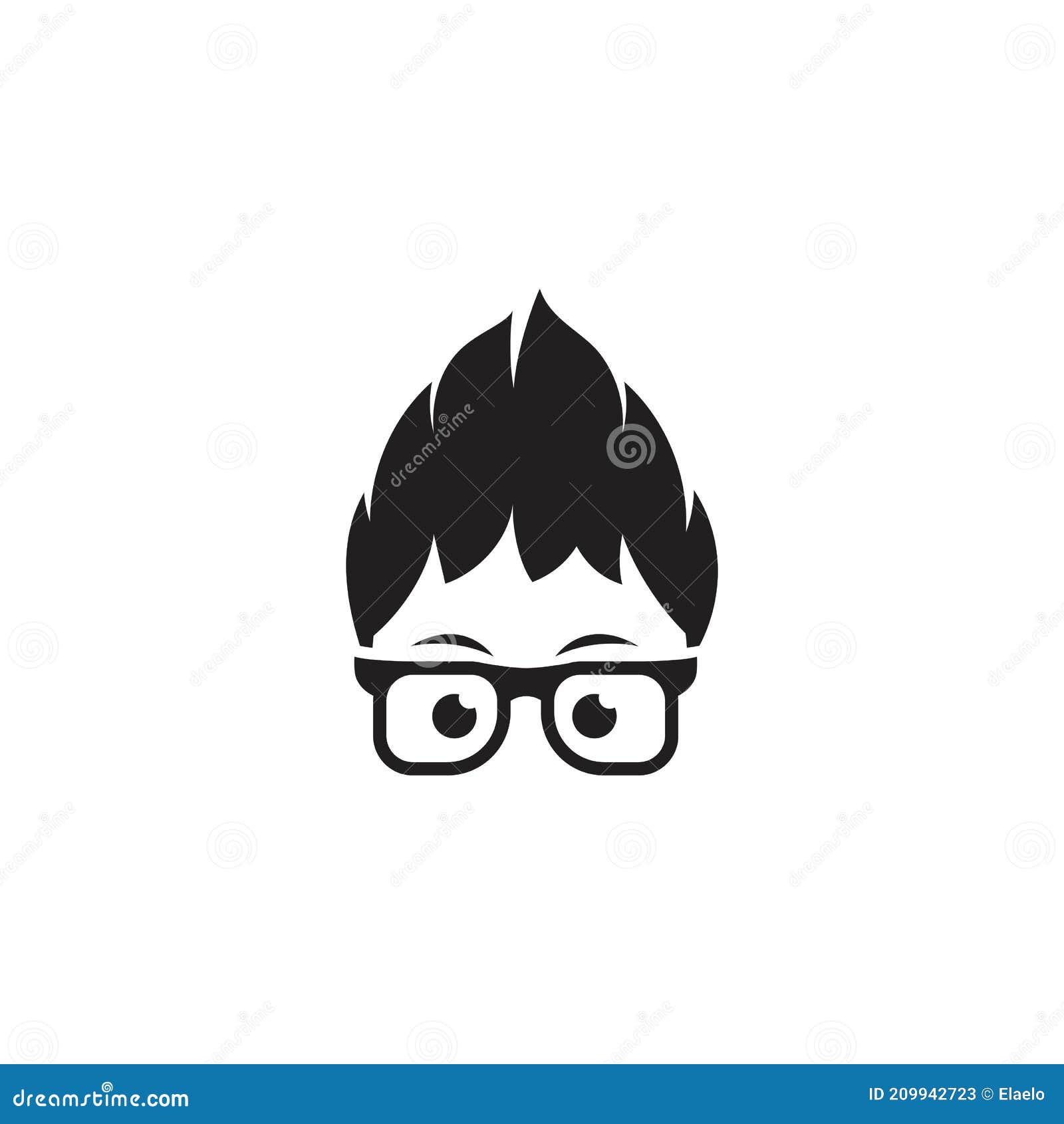 Geek Boy Vector Icon Design Stock Vector - Illustration of media, think ...