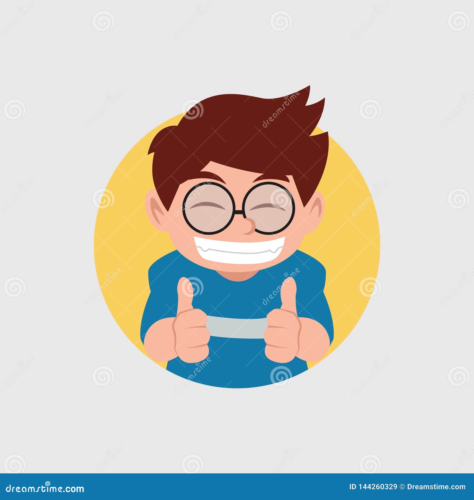 Geek Boy Vector Illustration Stock Vector - Illustration of design ...