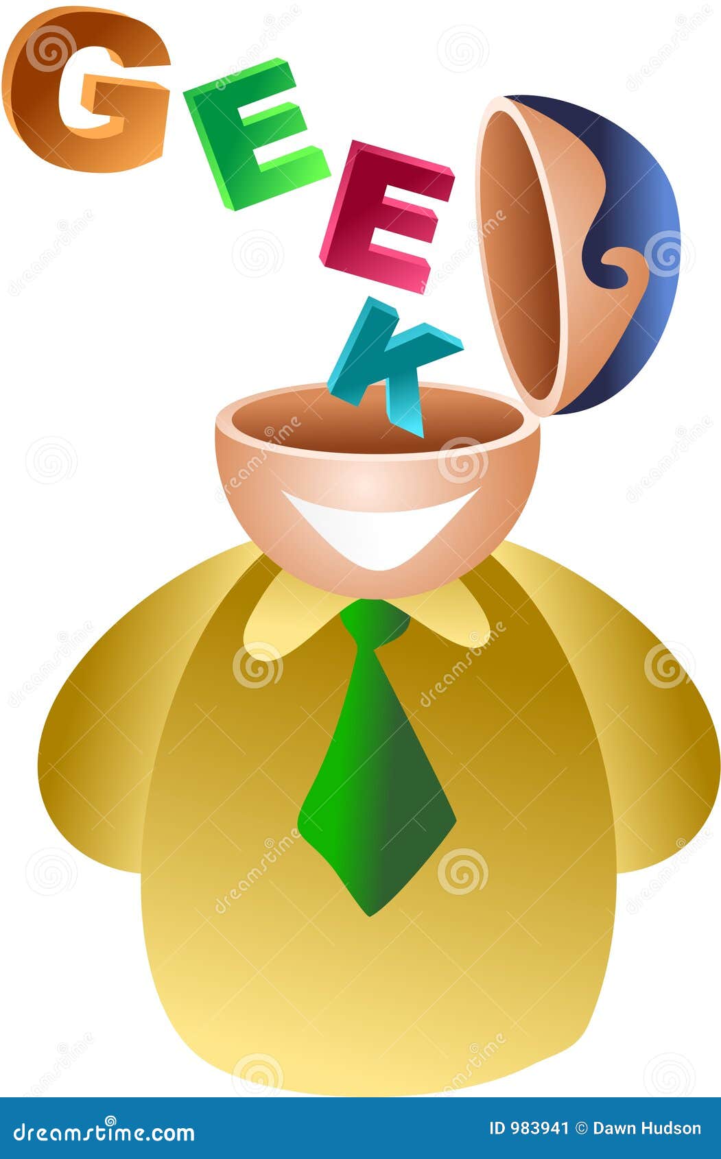 Geek brain stock illustration. Illustration of illustrations - 983941
