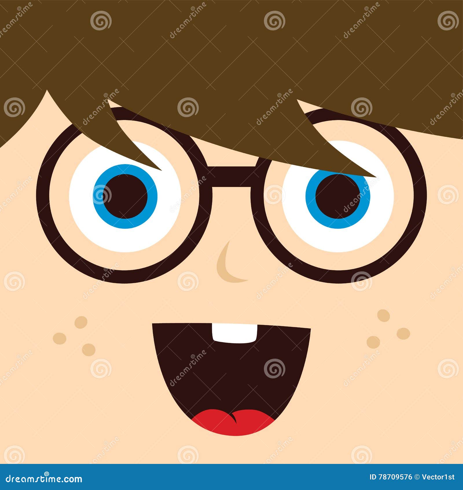 Geek cartoon character stock vector. Illustration of nerd - 78709576