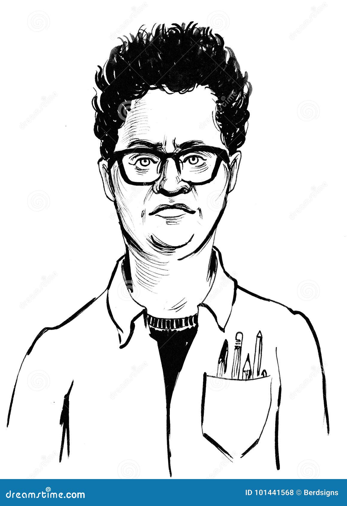 Geek character stock illustration. Illustration of artwork - 101441568