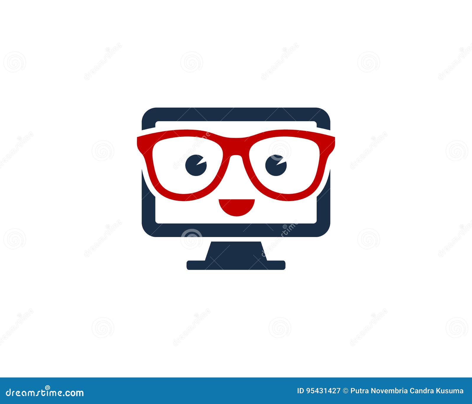 Geek Computer Icon Logo Design Element Stock Vector - Illustration of ...