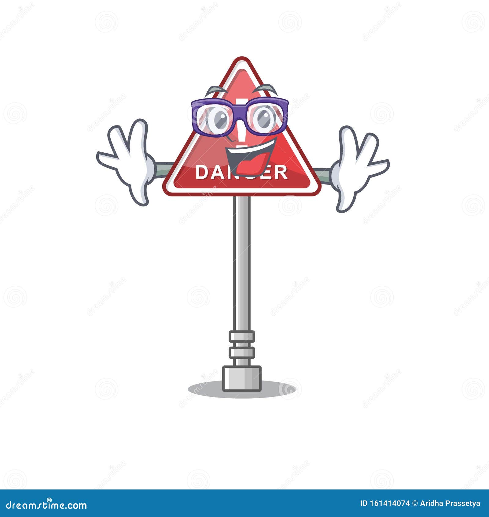 Geek Danger Cartoon Isolated in the Character Stock Vector ...