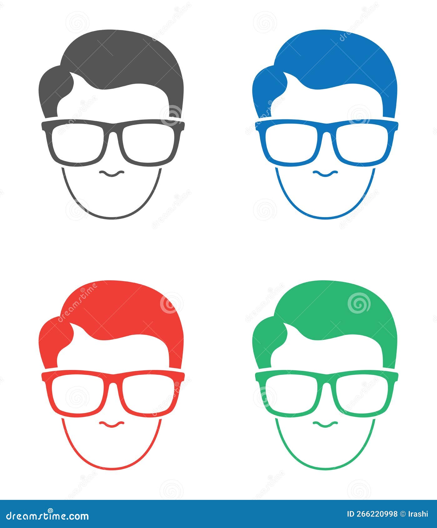 Geek face icon stock vector. Illustration of creative - 266220998