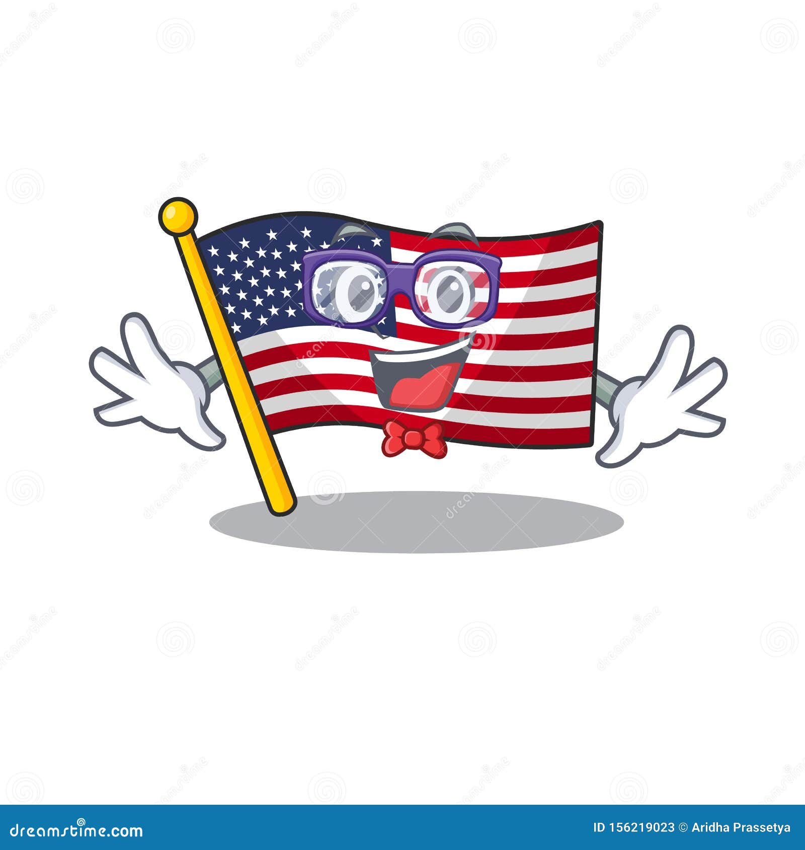 Geek Flag America with the Mascot Shape Stock Vector - Illustration of ...