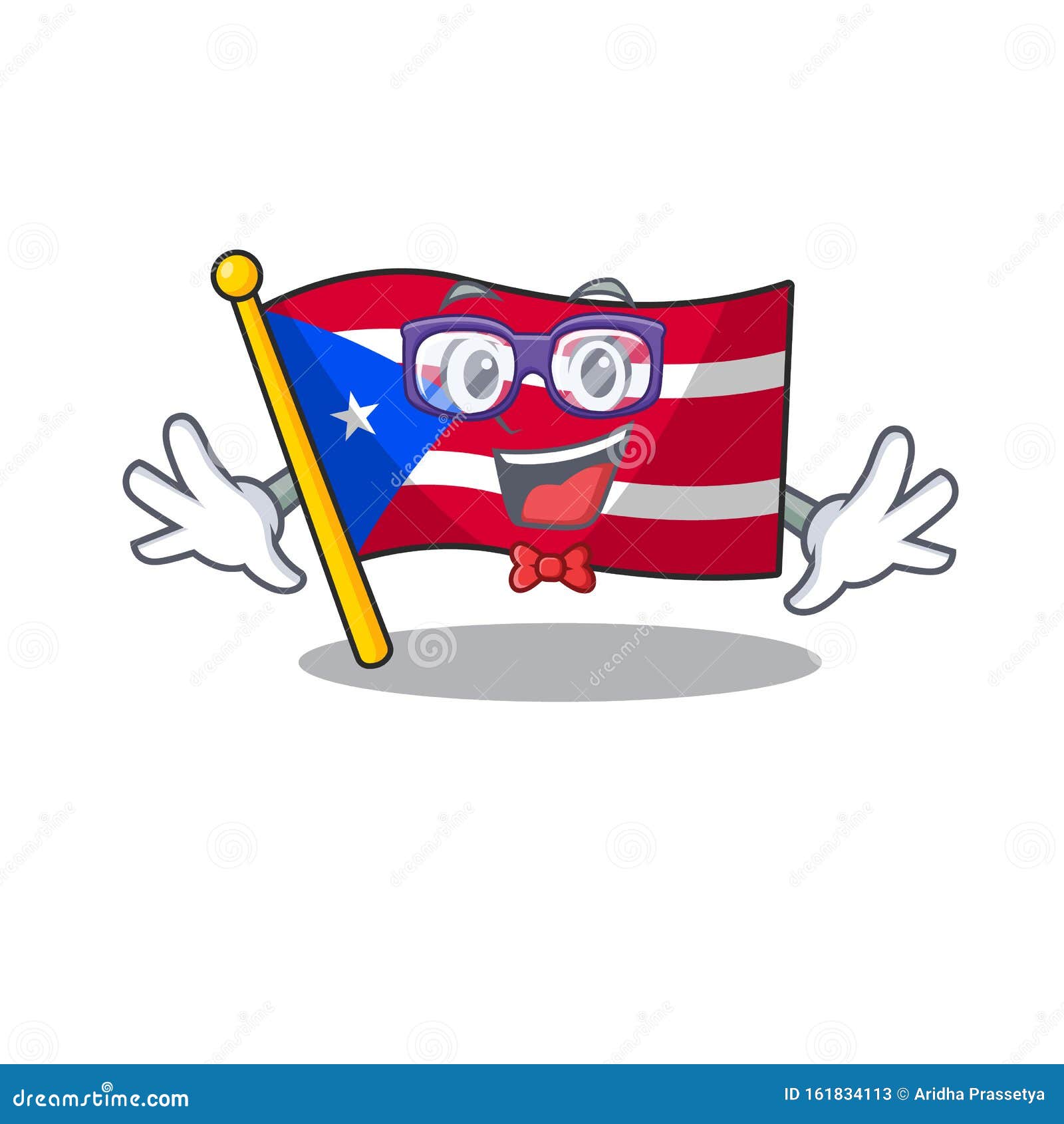 Geek Flag Puerto Rico with the Character Stock Vector - Illustration of ...