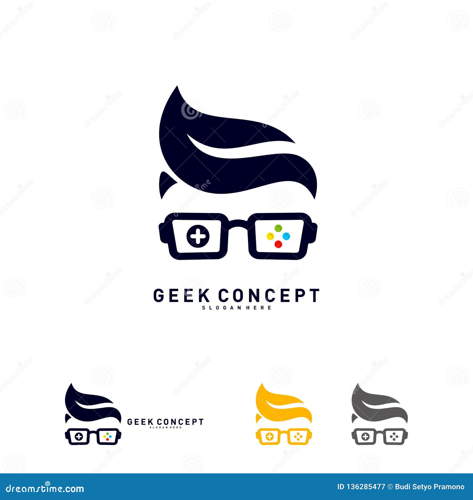 Geek Games Leaf Logo Concept Vector. Game Geek Logo Template - Vector ...