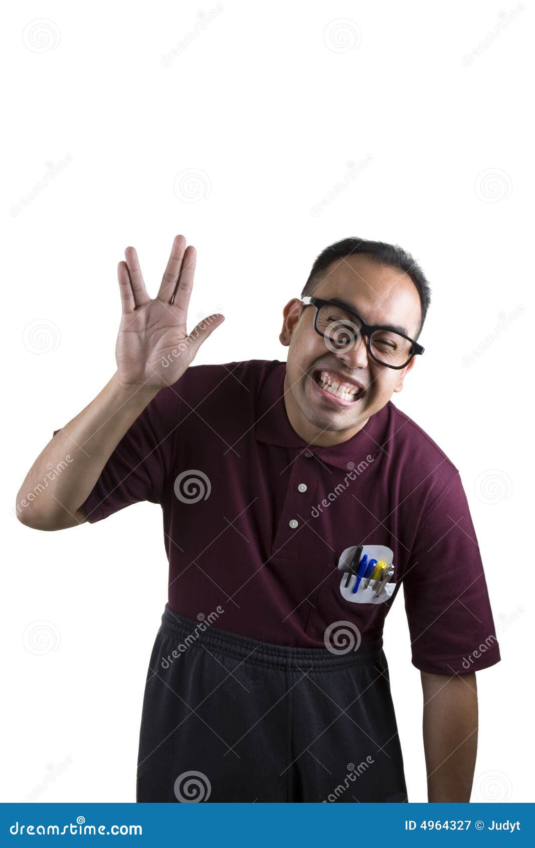 Geek Greetings stock image. Image of pocket, dweeb, horn - 4964327