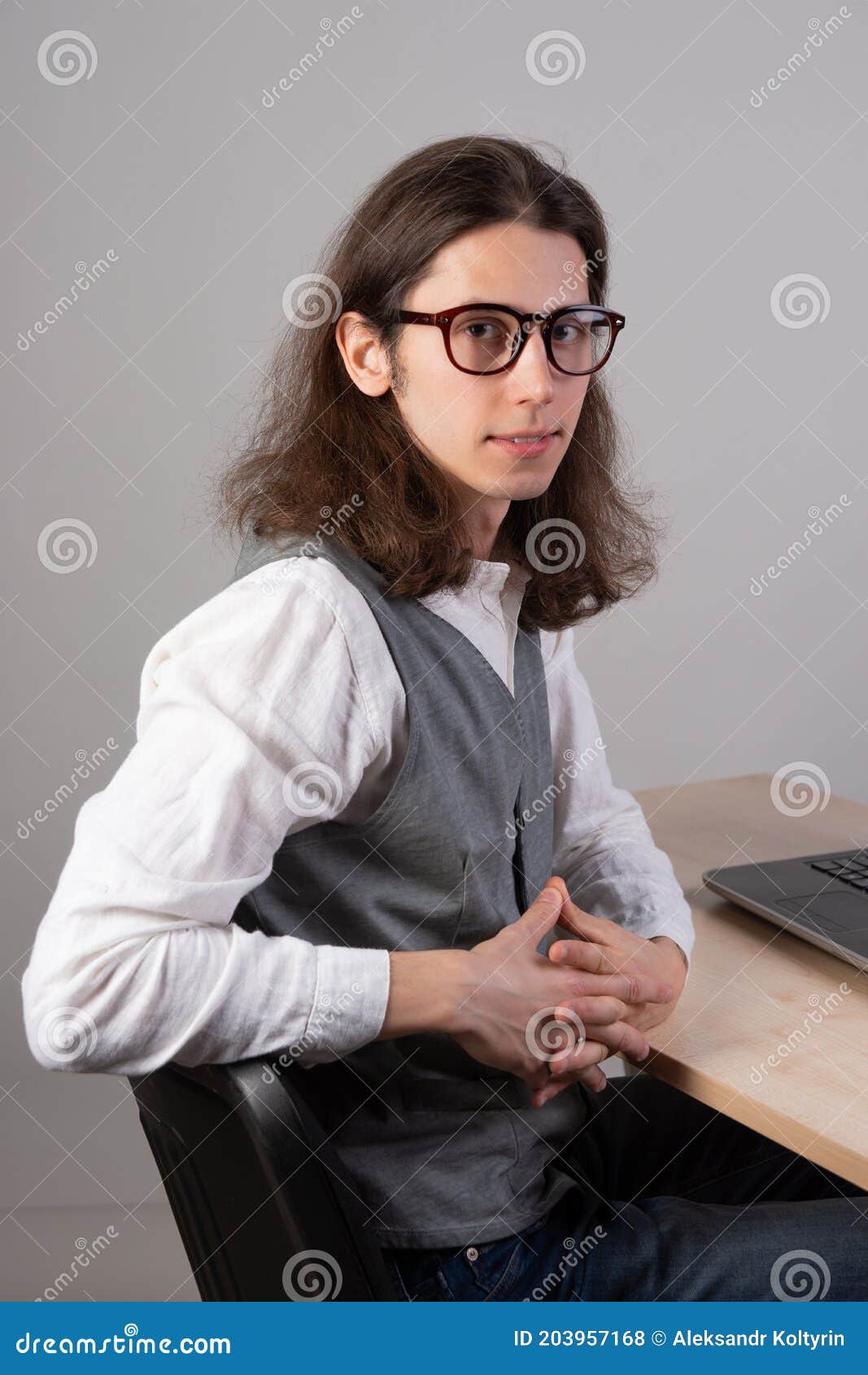 Programming and Application Development, a Young Man Writes Code ...