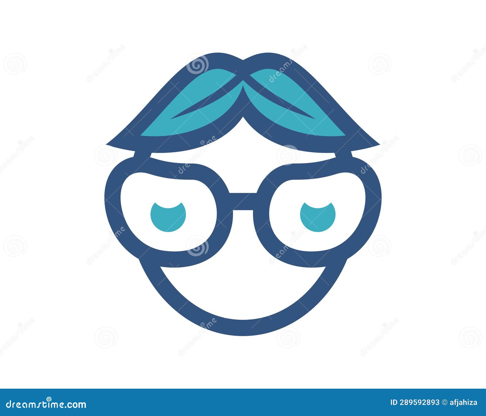 Geek Head Silhouette Logo Vector Illustration | CartoonDealer.com #86672974
