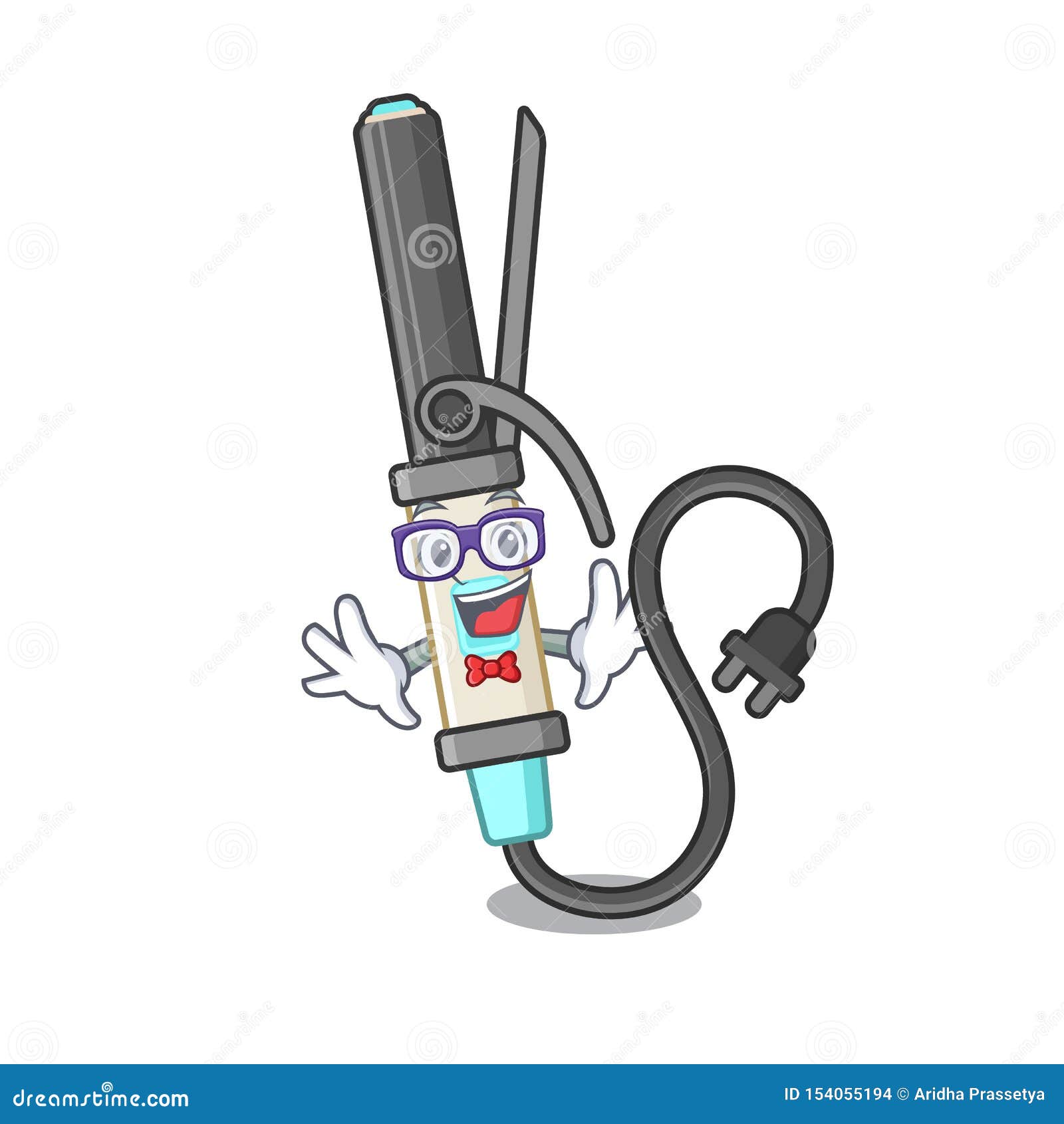 Geek Iron Curling in Cartoon Makeup Bag Stock Vector - Illustration of ...
