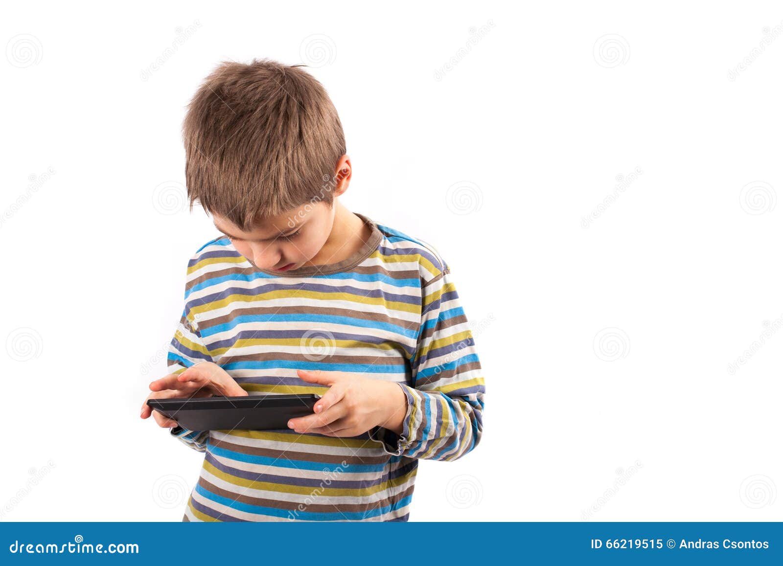 Geek kid and his tablet stock image. Image of caucasian - 66219515