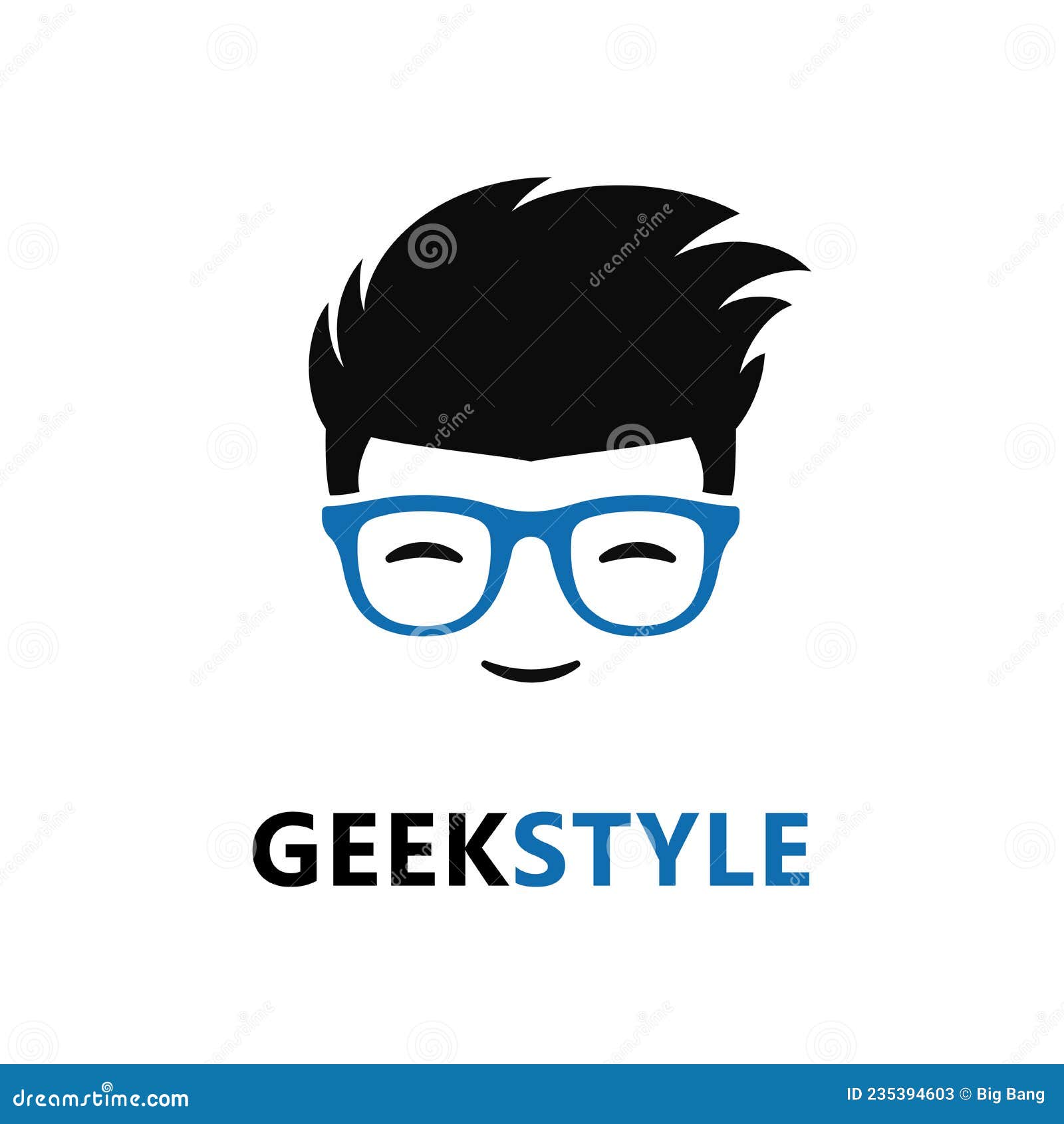 Geek Logo Icon Vector Design Illustration Stock Vector - Illustration ...