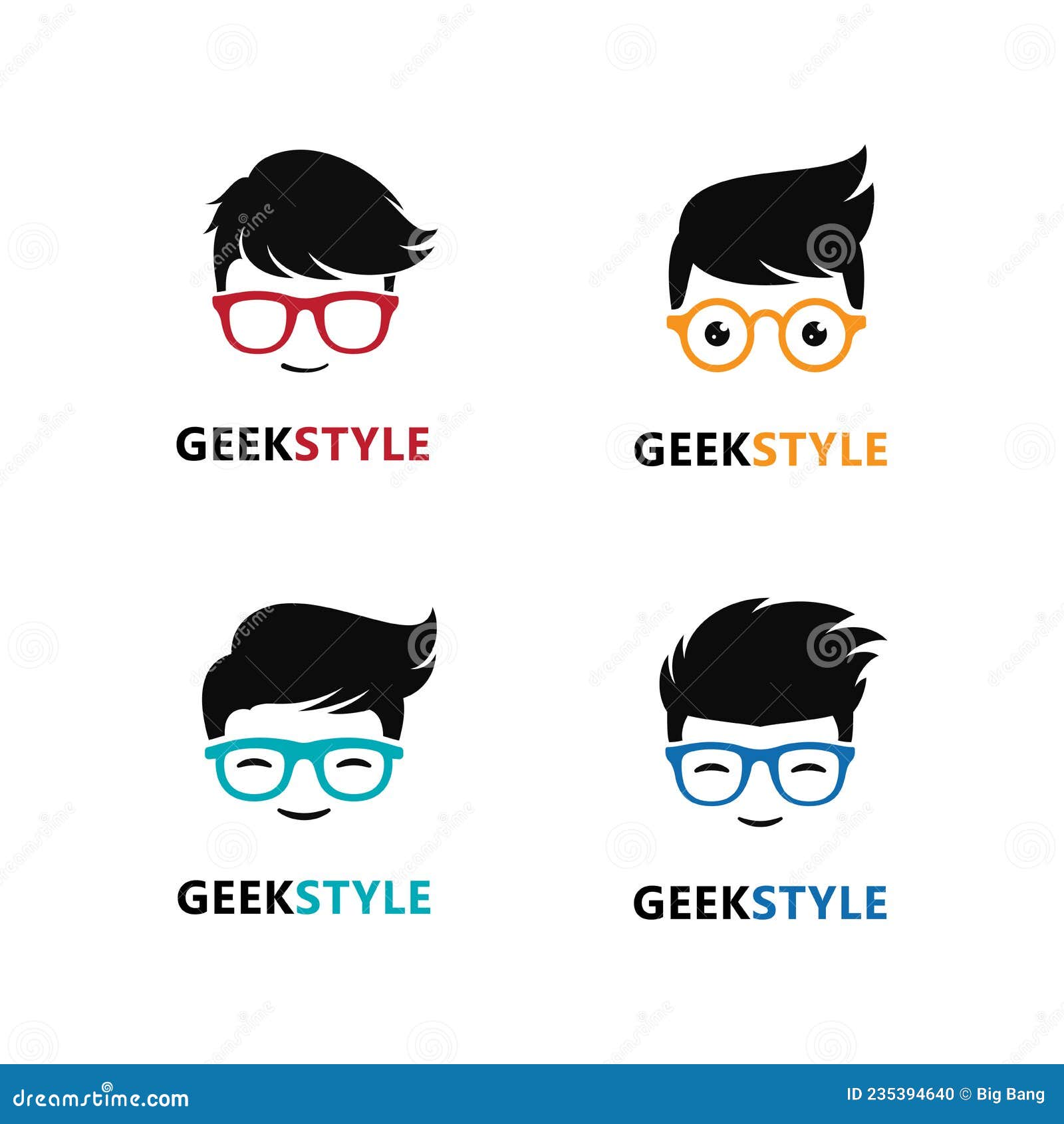 Geek Logo Icon Vector Design Illustration Stock Vector - Illustration ...