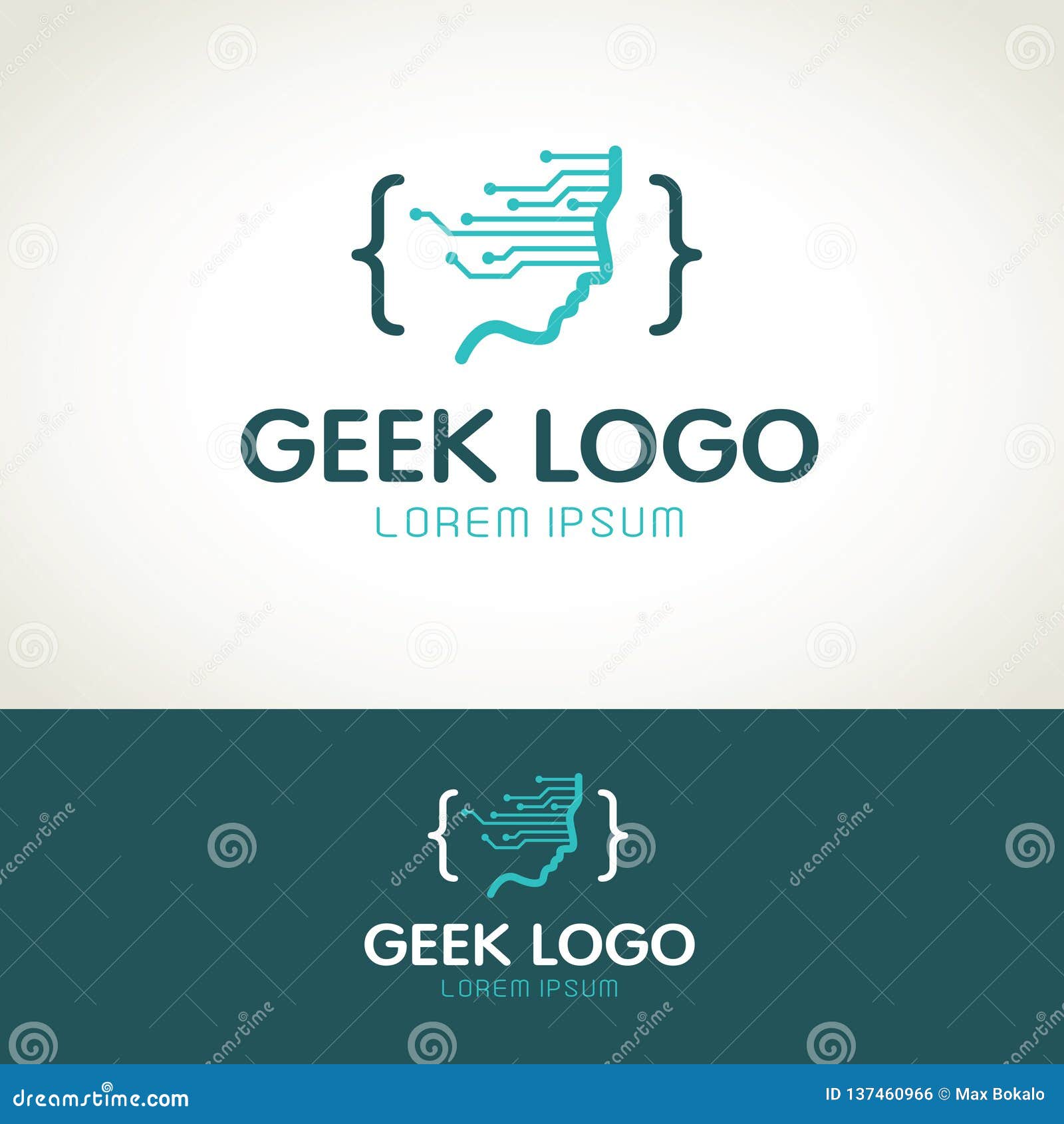 Geek Logo. Programmers Icon Stock Vector - Illustration of hand, button ...