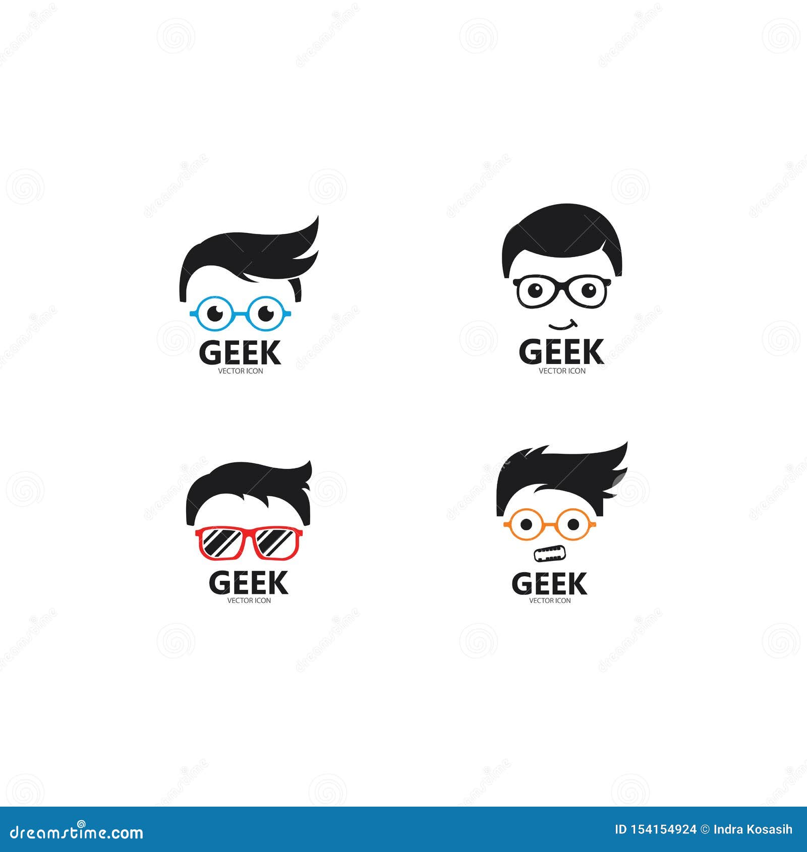 Geek Logo,Vector Logo stock vector. Illustration of idea - 154154924