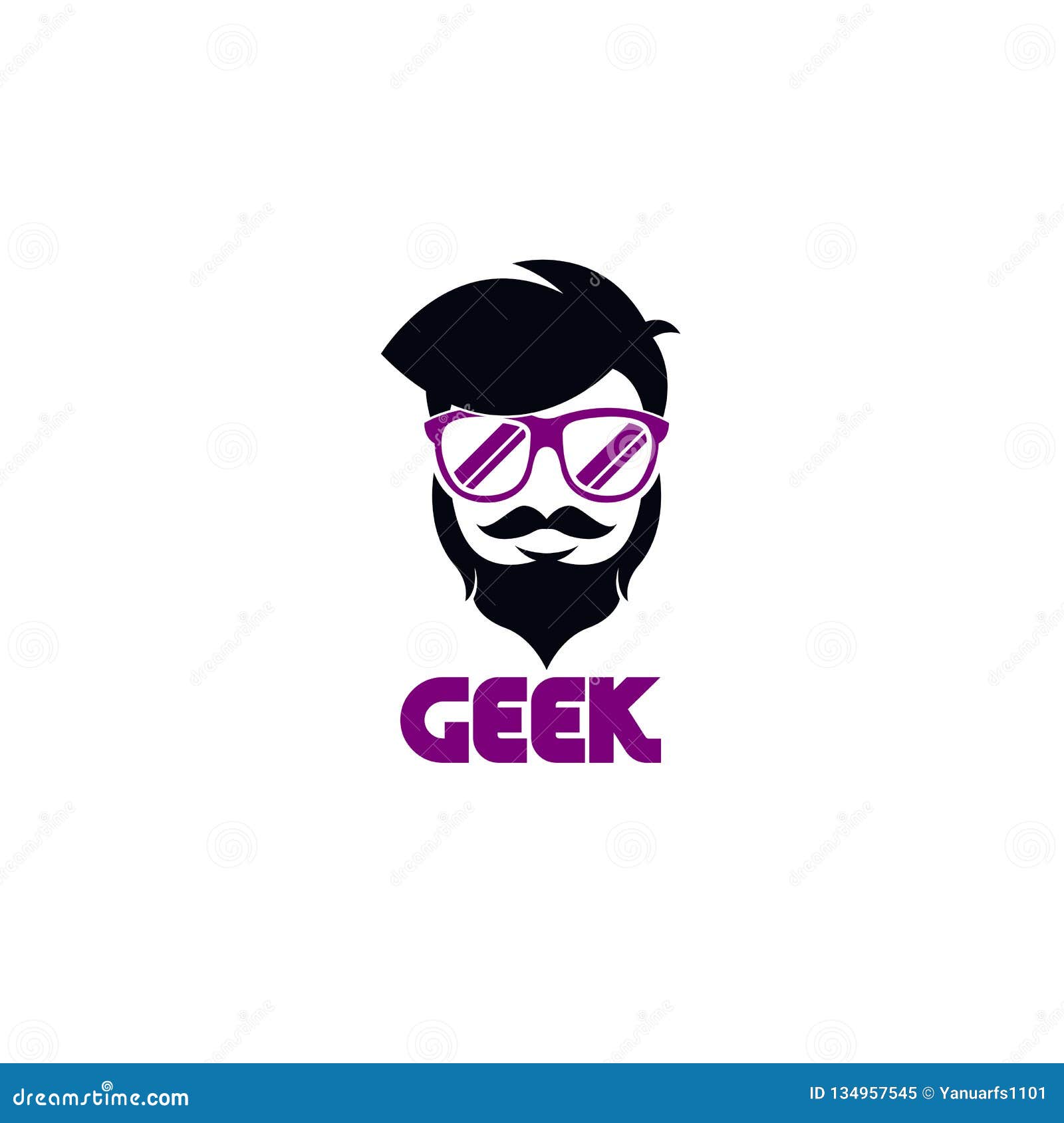 Geek Logo Vector Template. Geek Logo Character Stock Vector ...