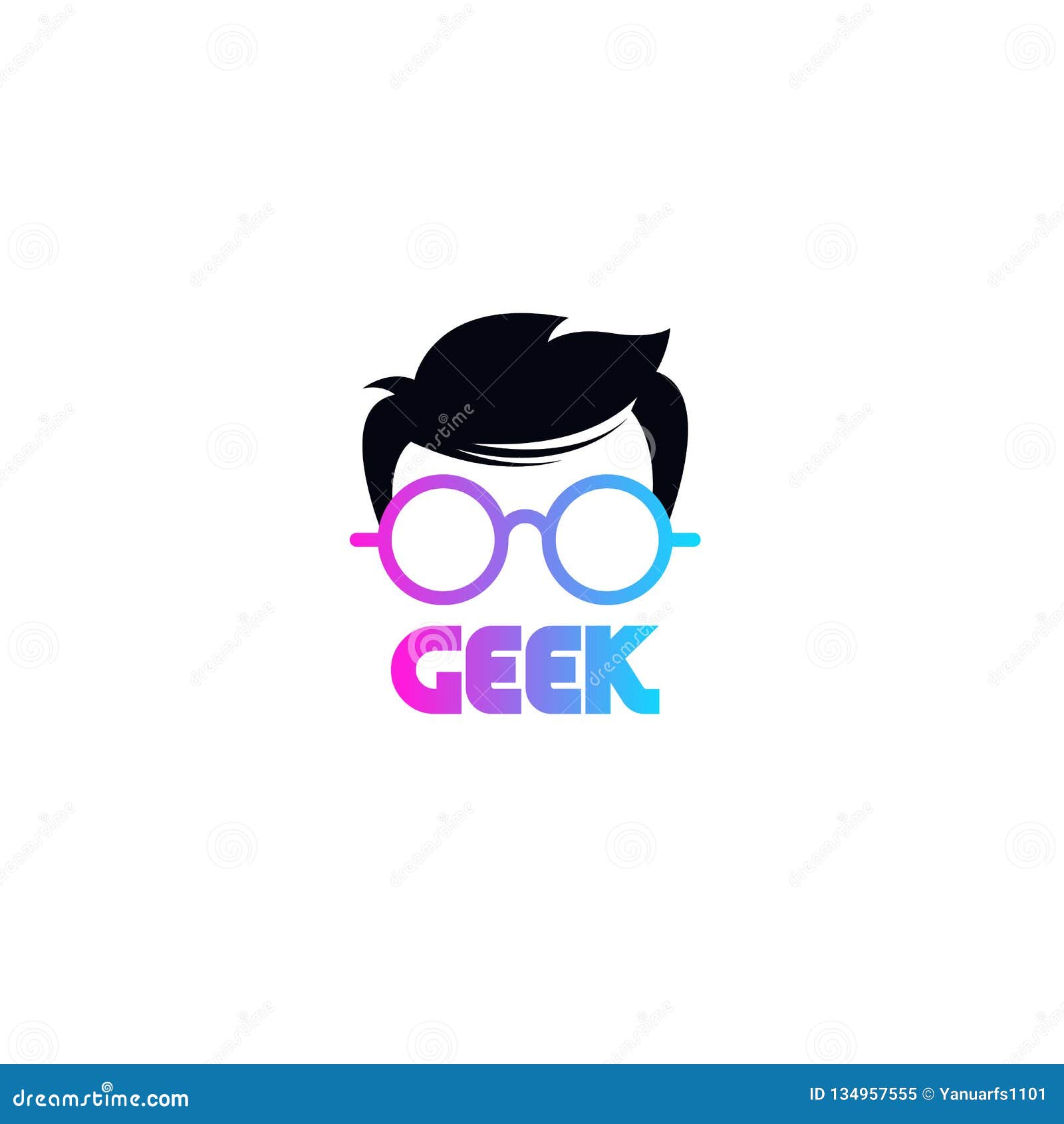 Geek Logo Vector Template. Geek Logo Character Stock Vector ...