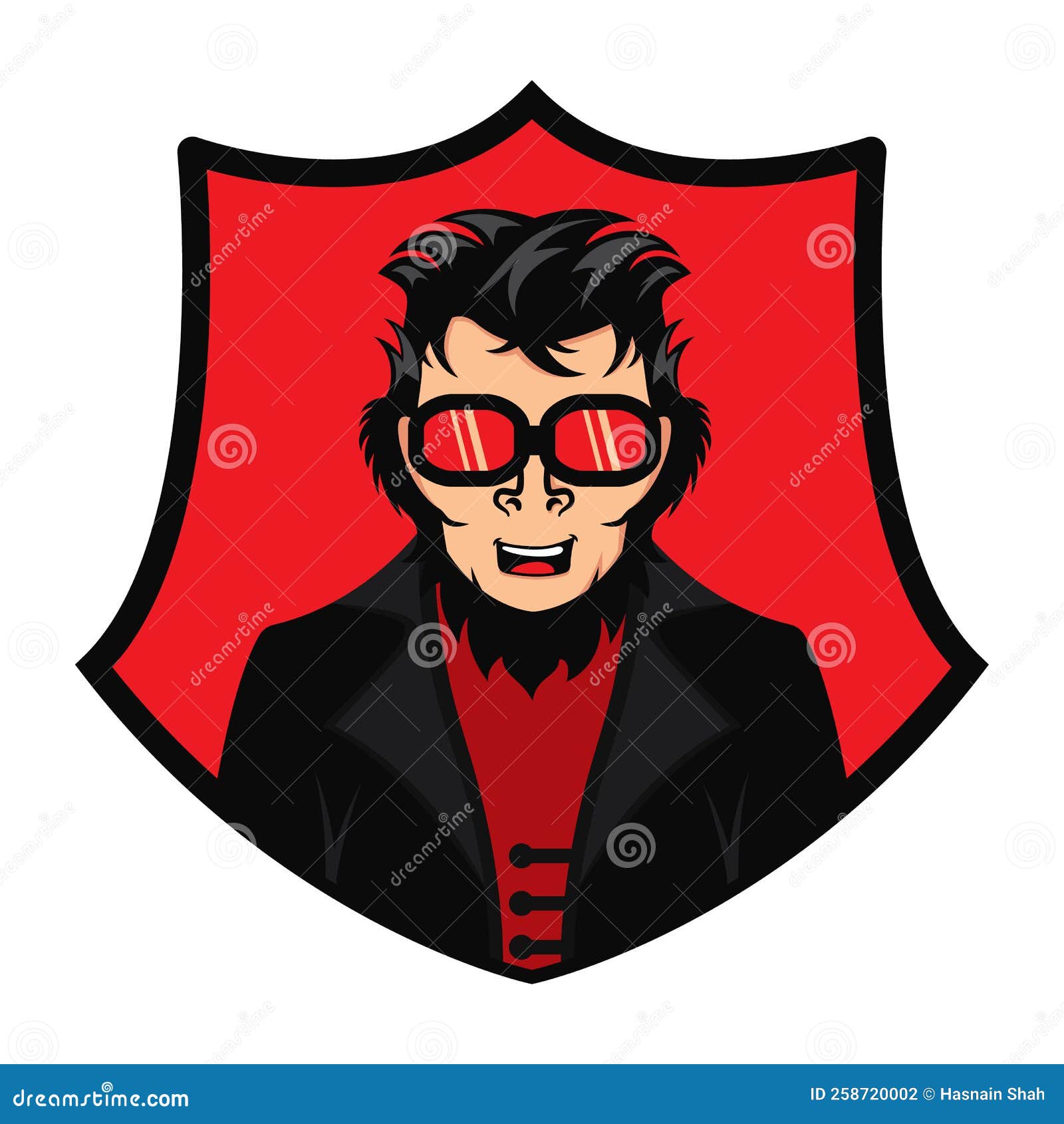 Geek Monkey Mascot Logo Design. Stock Vector - Illustration of glasses ...