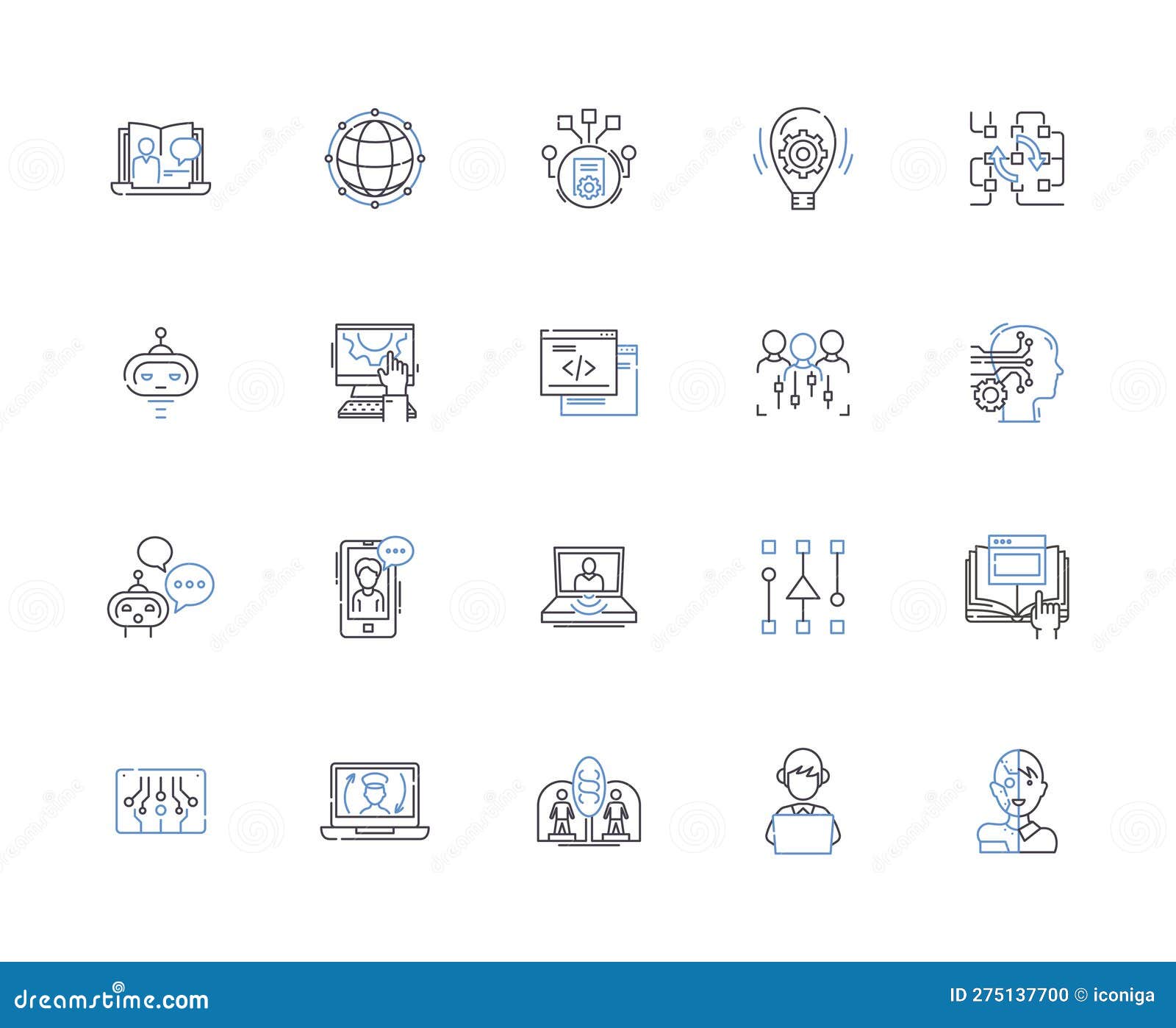 Geek Nerds Outline Icons Collection Geeks Nerds Hackers Gamers Techies Programmers