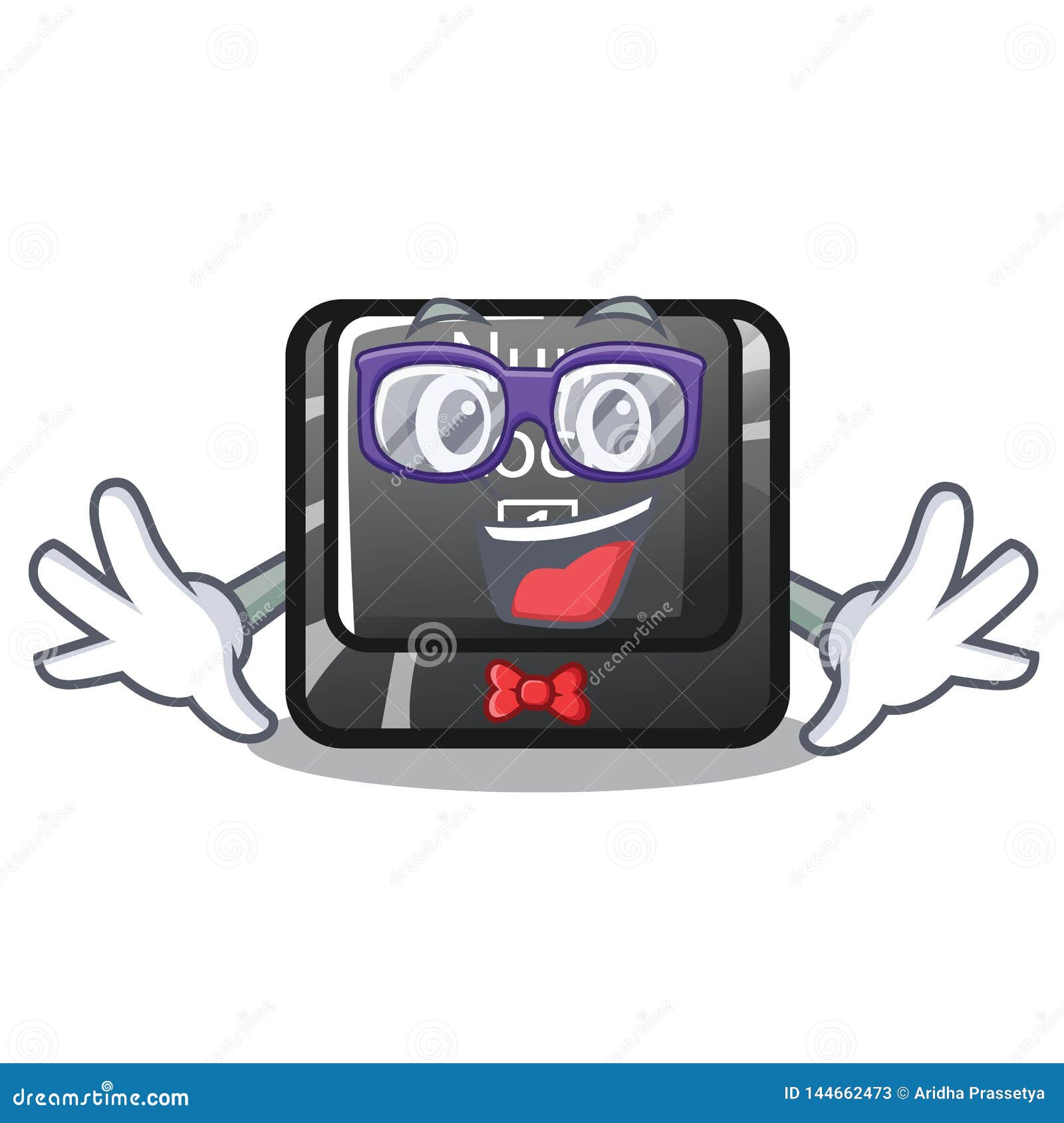 Geek Num Lock in the Cartoon Shape Stock Vector - Illustration of icon ...