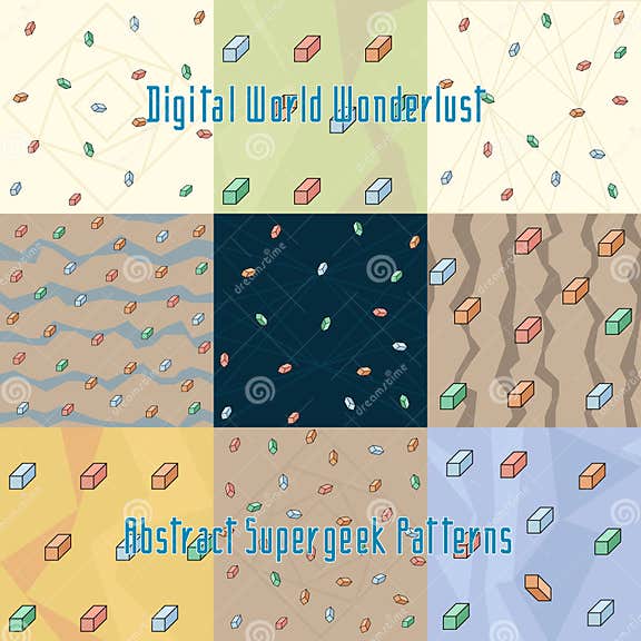 Geek pattern set stock vector. Illustration of geometric - 68126528
