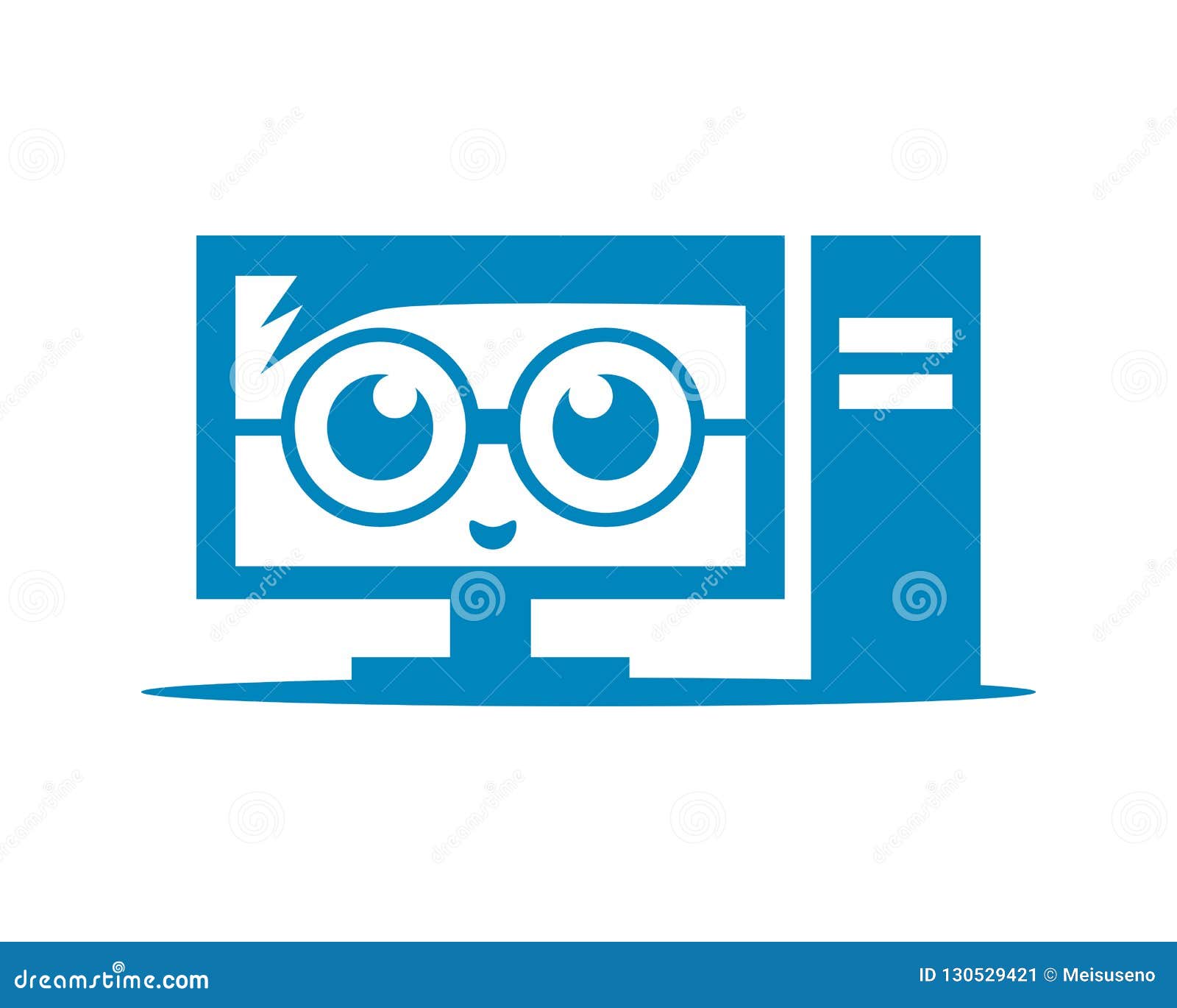 Geek PC Computer Logo Design Template Stock Vector - Illustration of ...