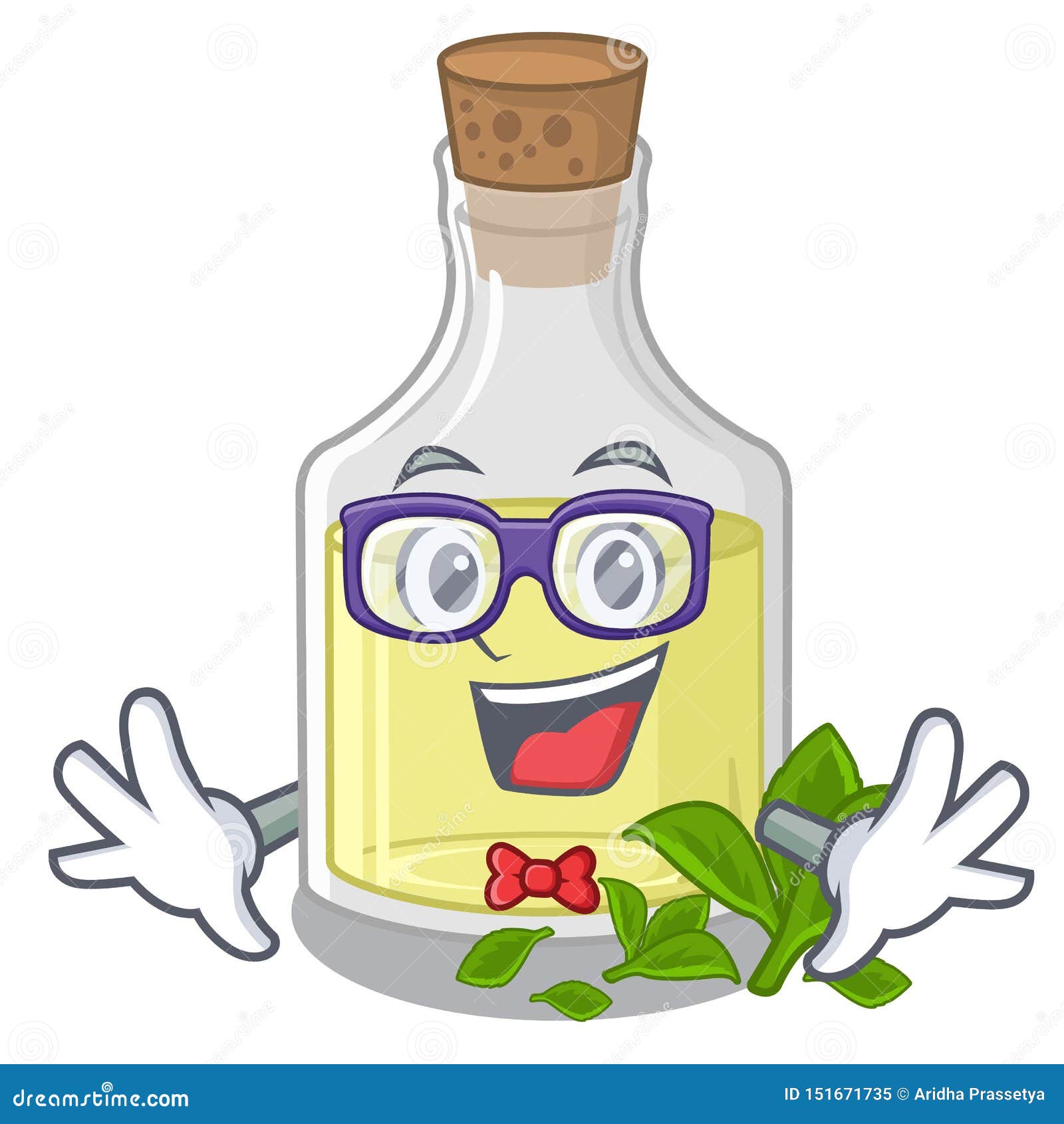 Geek Peppermint Oil in the Cartoon Shape Stock Vector - Illustration of ...