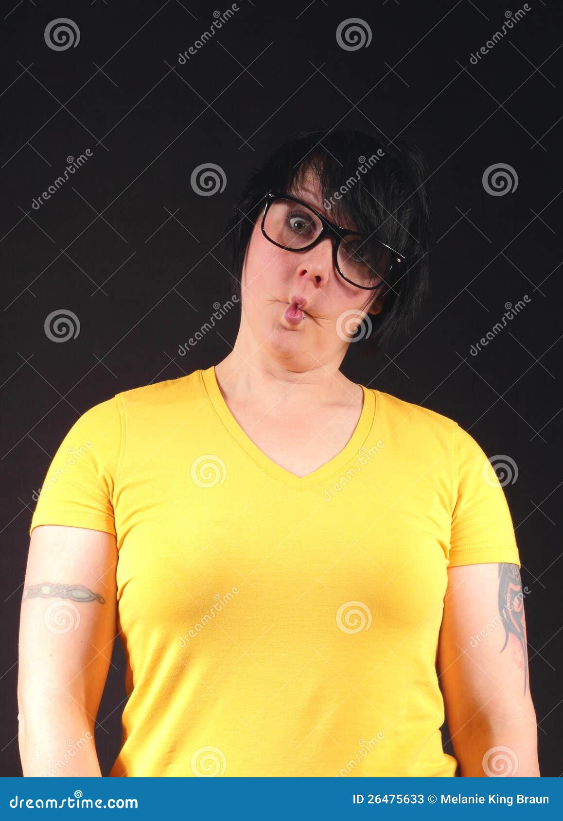 Geek Power stock image. Image of spectacles, yellow, black - 26475633