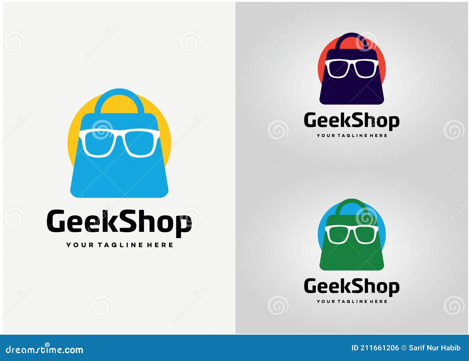 Geek Shop Logo Design Template Stock Vector - Illustration of agent ...