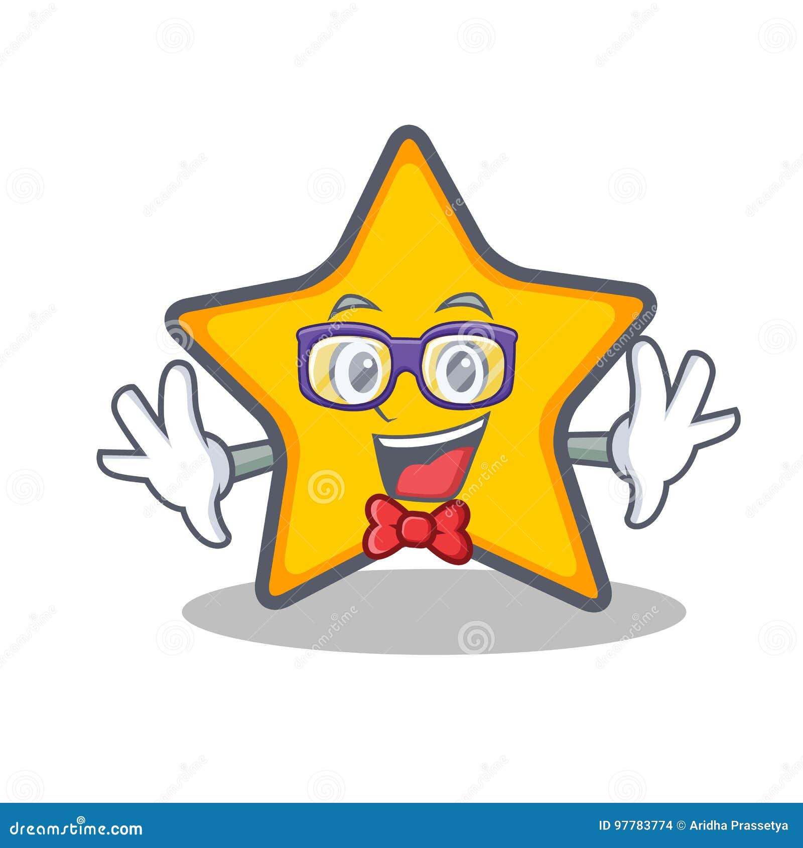 Geek Star Character Cartoon Style Stock Vector - Illustration of trendy ...