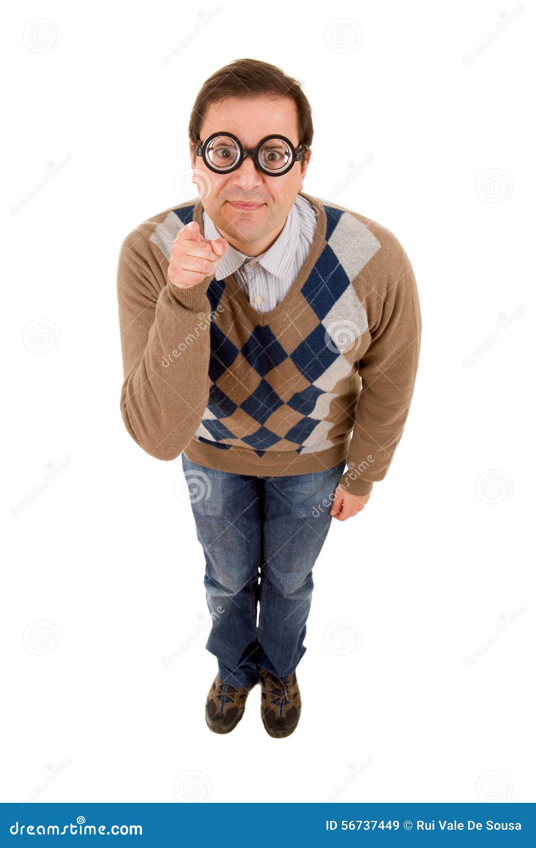 Geek teacher stock image. Image of portrait, standing - 56737449