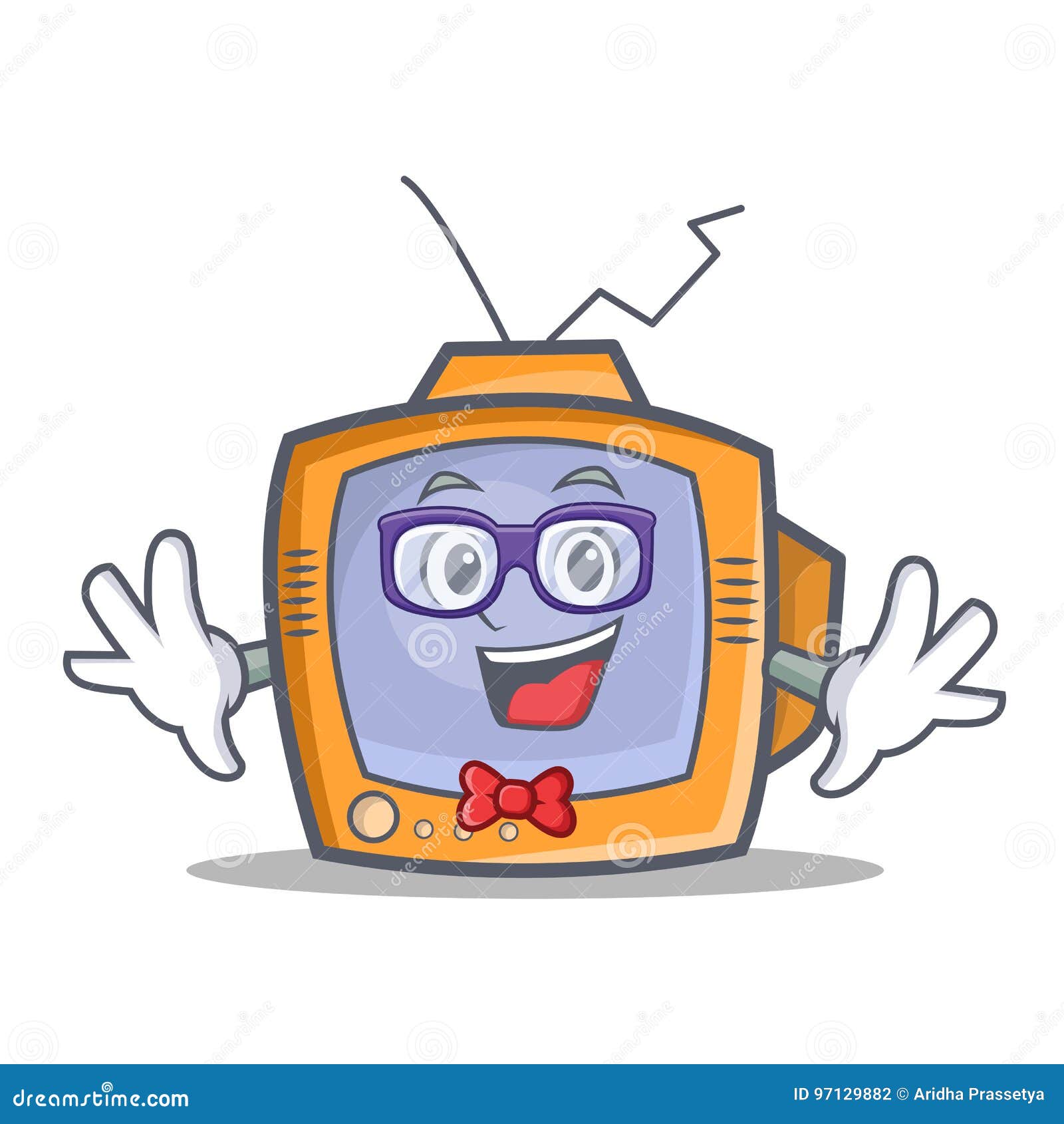Geek TV Character Cartoon Object Stock Vector - Illustration of ...