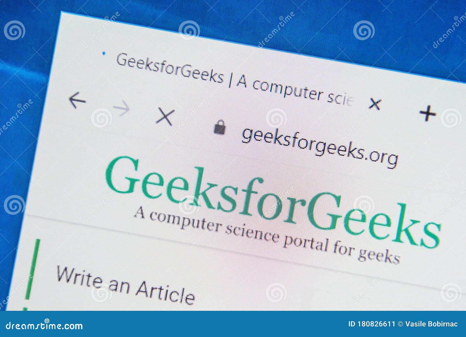 Geeksforgeeks.org Web Site. Selective Focus. Editorial Photo - Image of ...