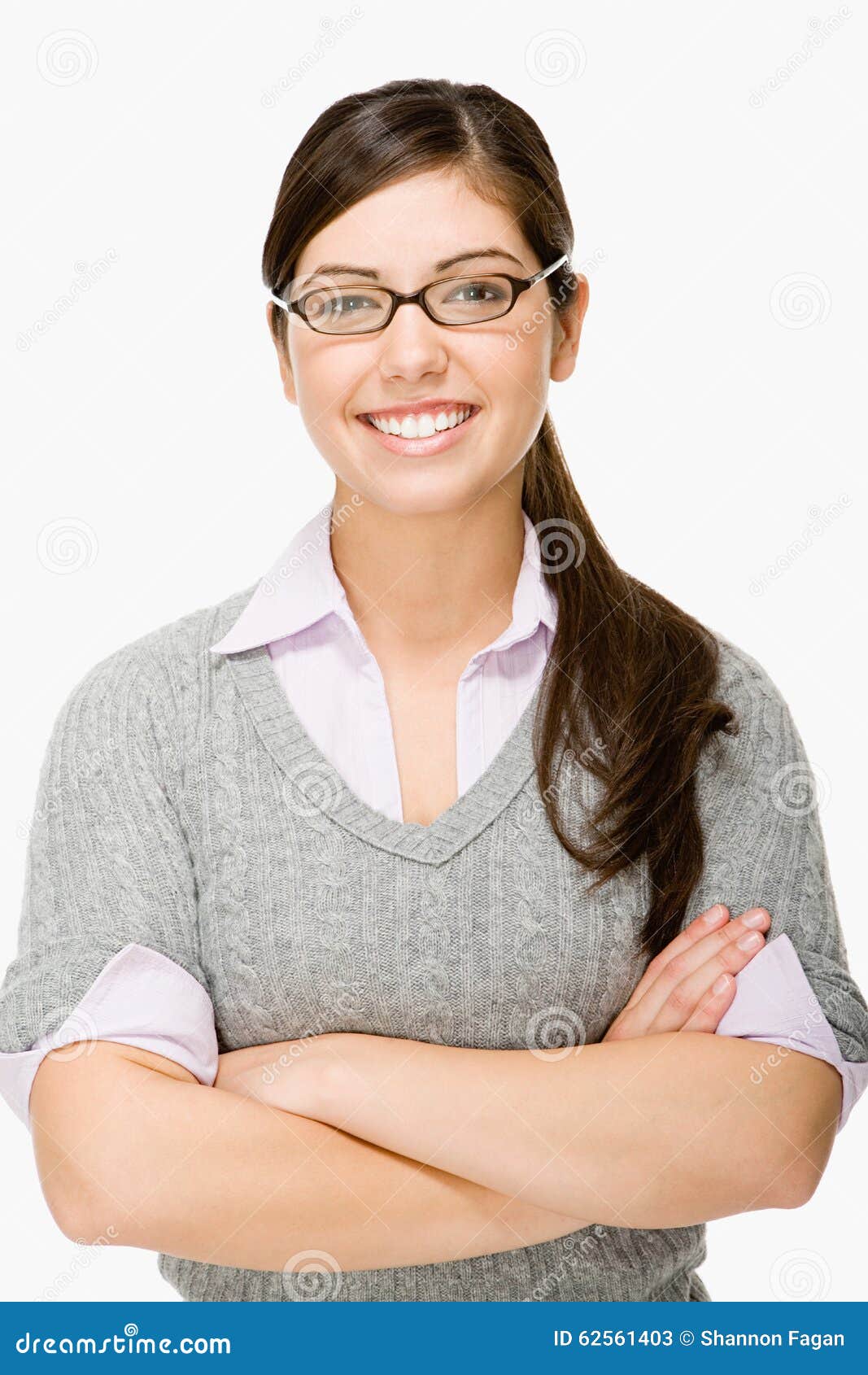 Geeky girl stock image. Image of adolescent, looking - 62561403