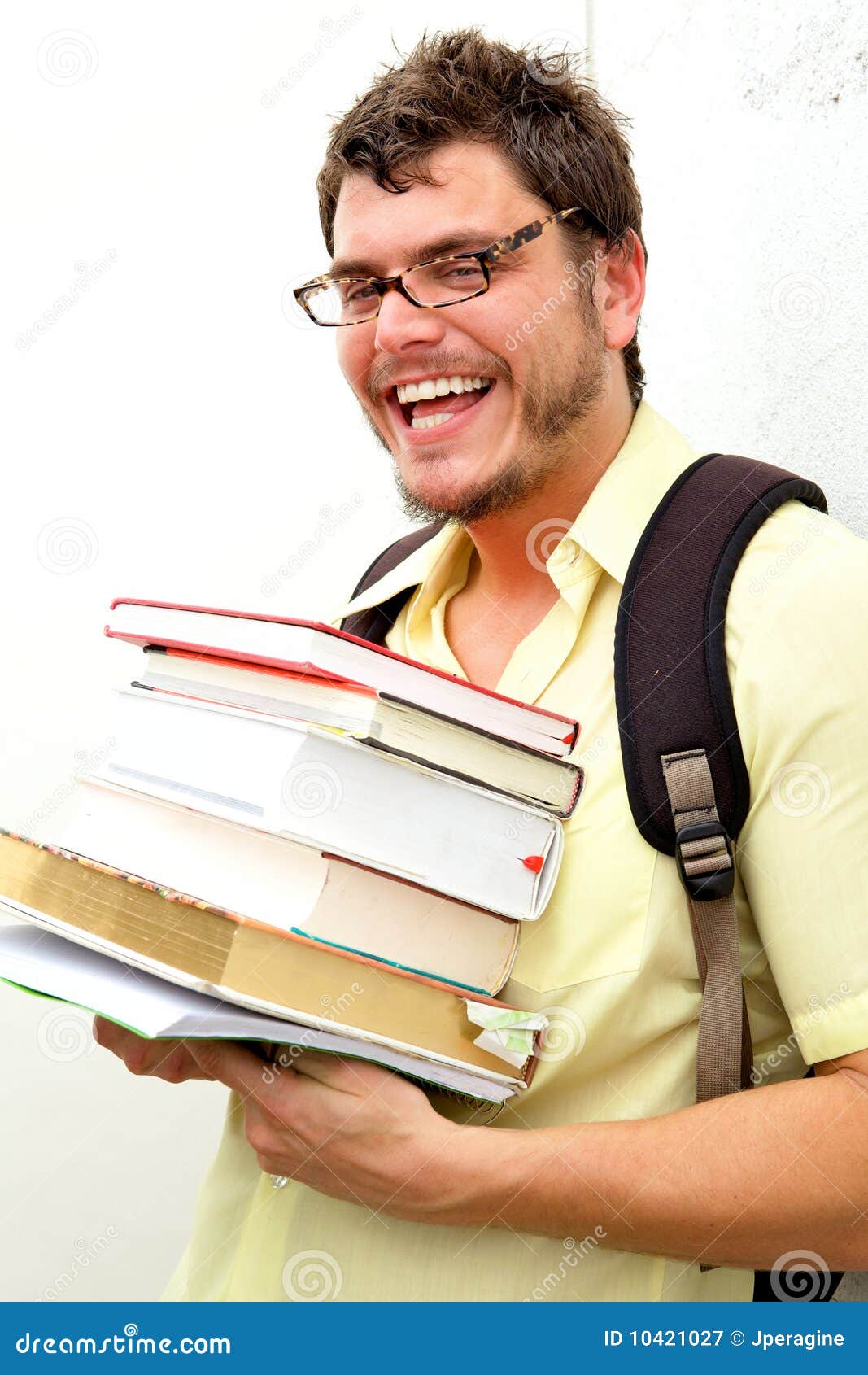 Geeky Kid Going Back To Schoo Stock Image - Image of brown, campus ...