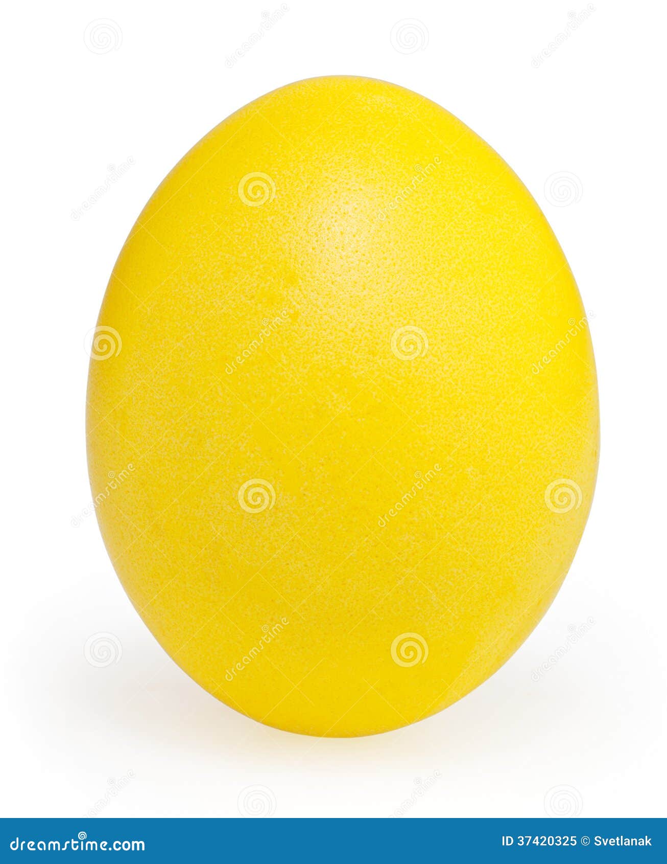 Geel paasei op wit stock afbeelding. Image of vakantie - 37420325