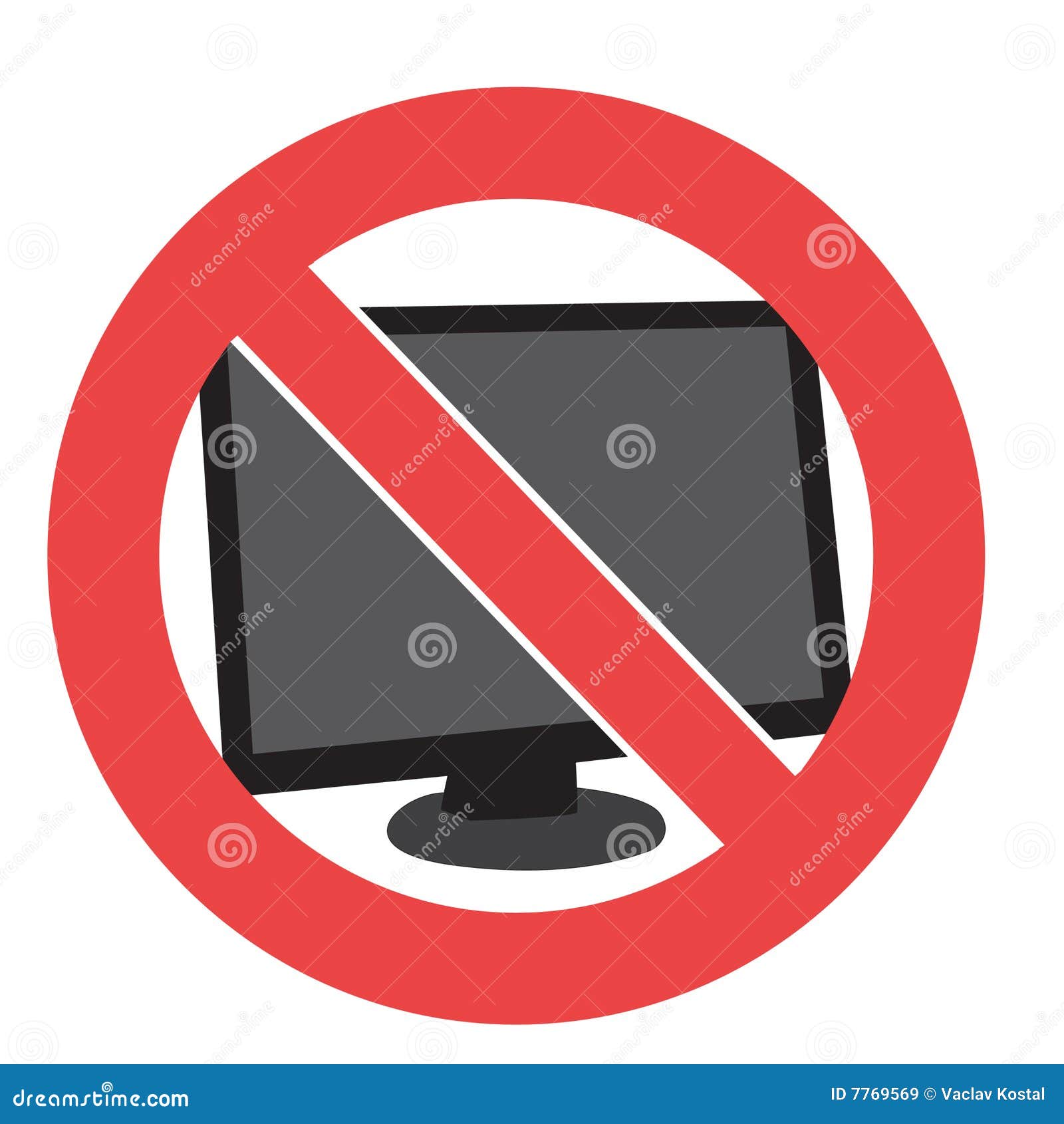 Geen computer vector illustratie. Illustration of voorwerp - 7769569