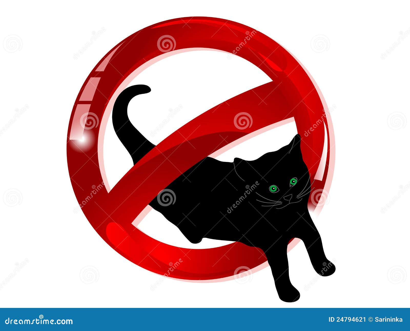 Geen katten vector illustratie. Illustration of rood - 24794621