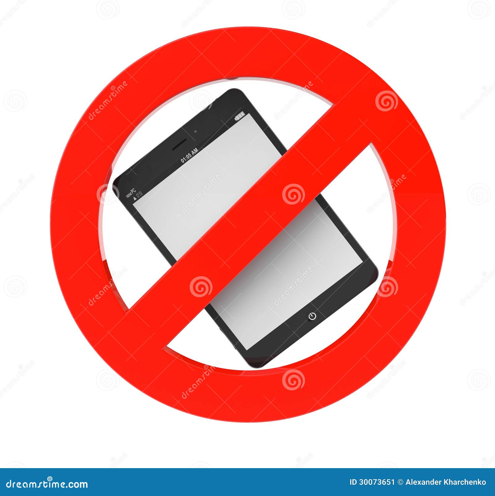 Geen Teken Van PC Van De Tablet Stock Illustratie - Illustration of ...